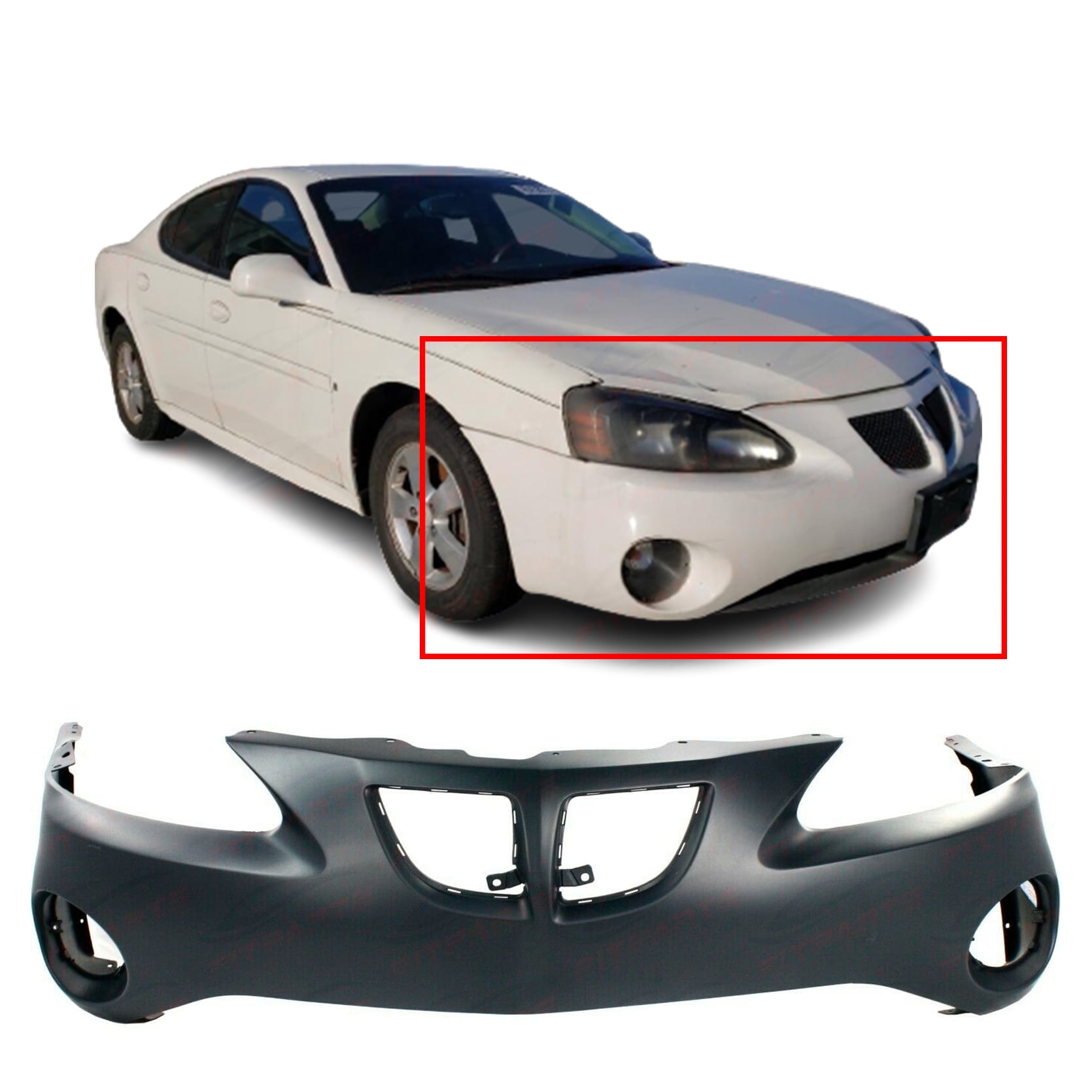 DCP Primed Front Bumper Cover Fascia for 2004-2008 Pontiac Grand Prix ...