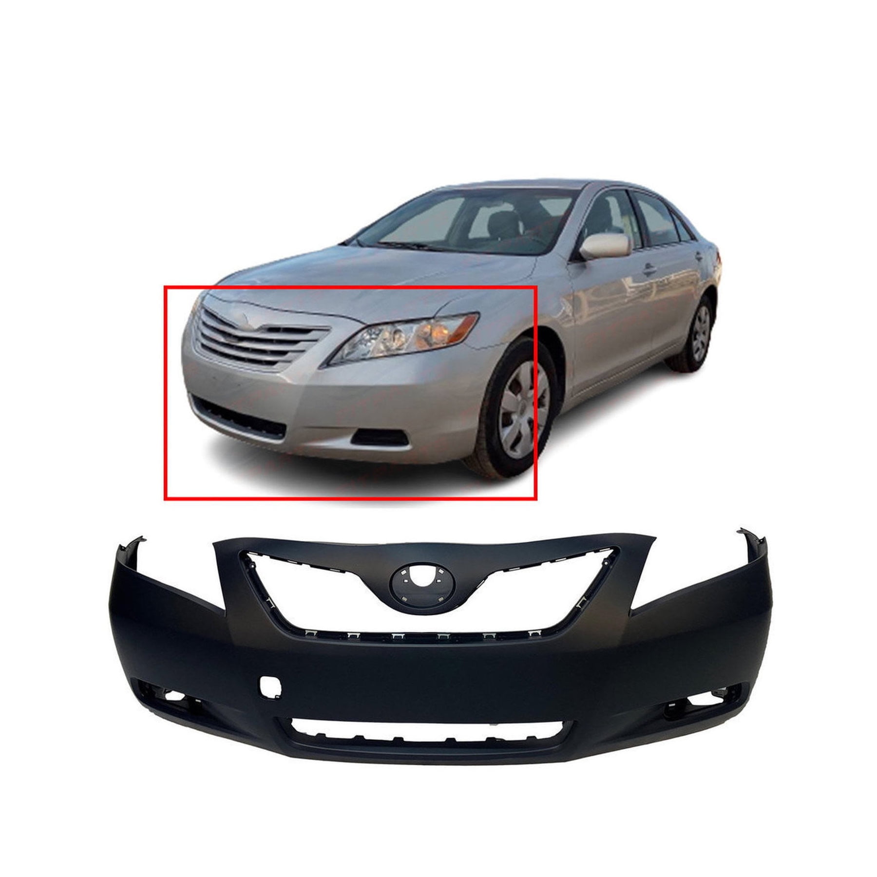 DCP Primed Front Bumper Cover Fascia for 2007 2008 2009 Toyota Camry 07 ...