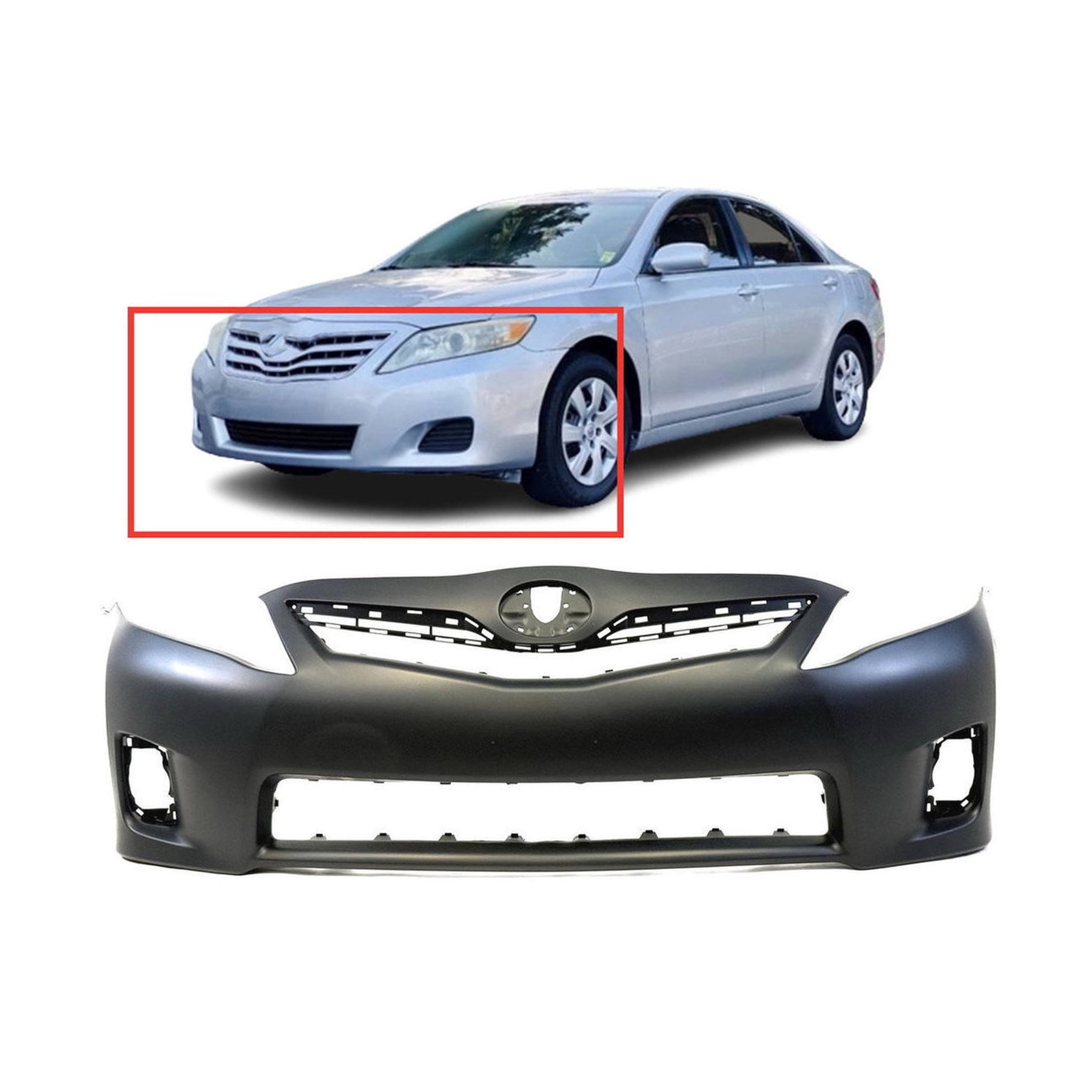 DCP Primed Front Bumper Cover Fascia for 2010-2011 Toyota Camry Hybrid ...
