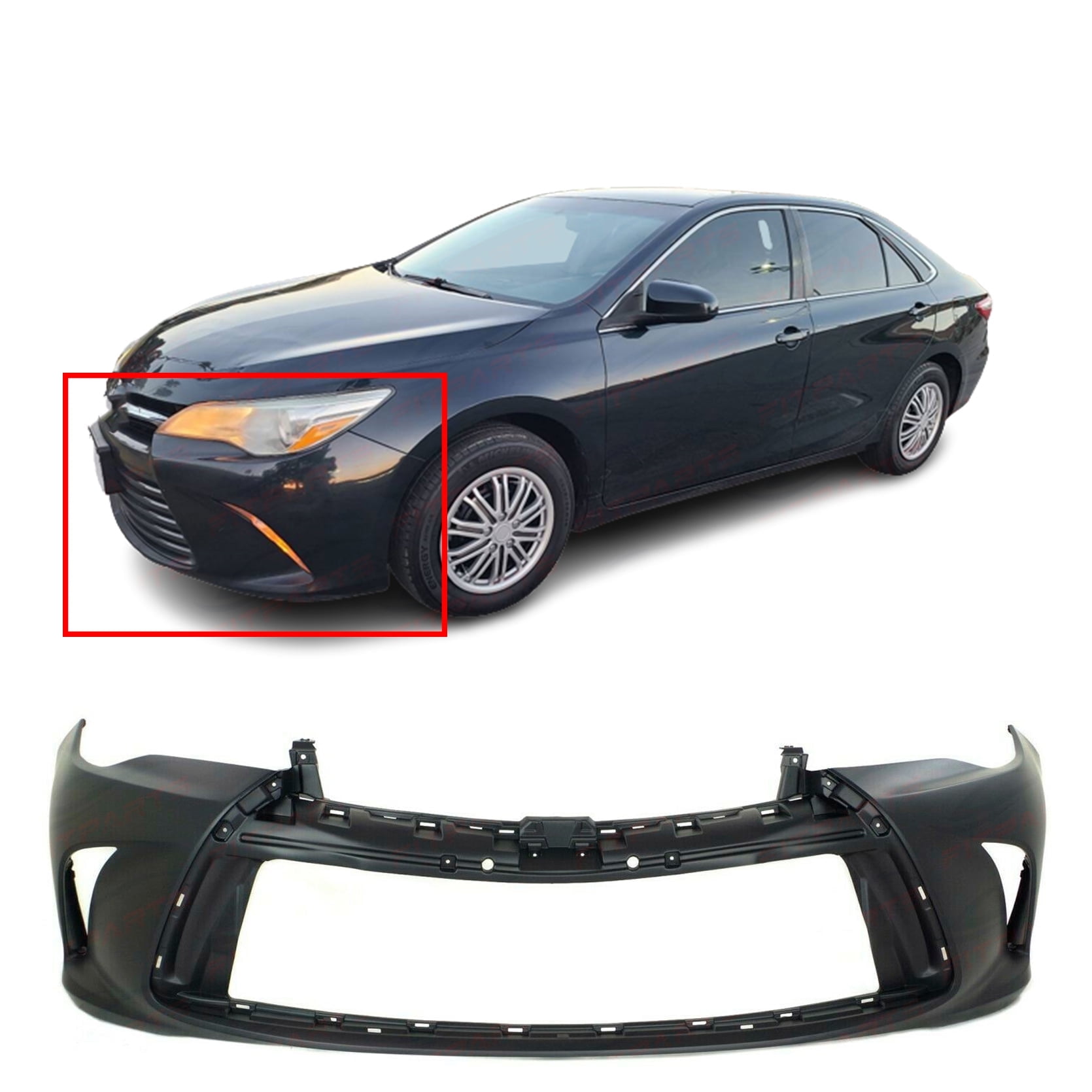 DCP Primed Front Bumper Cover Fascia for 2015 2016 2017 Toyota Camry 15 ...
