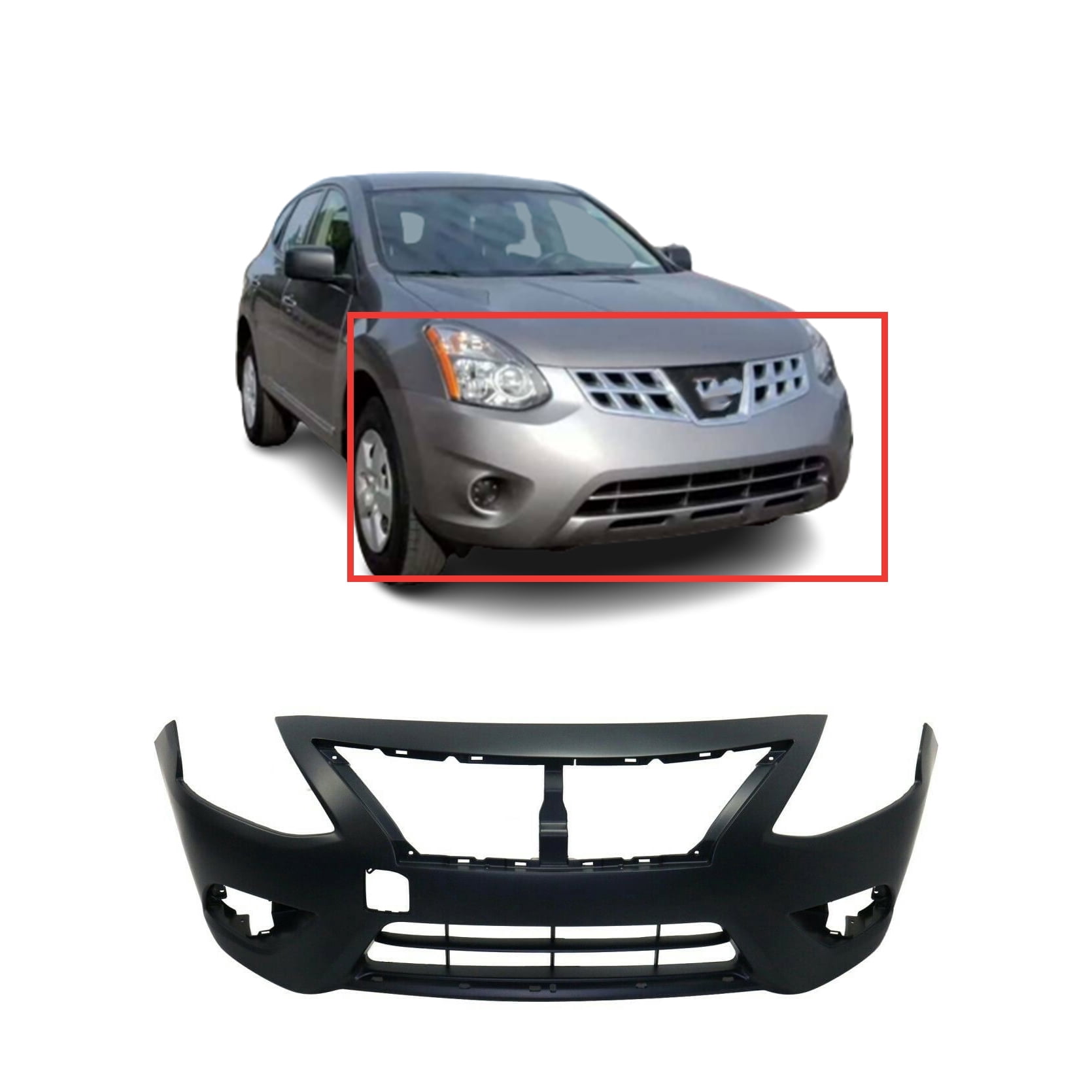 DCP Primed Front Bumper Cover Fascia for 2015-2018 Nissan Versa S SV ...