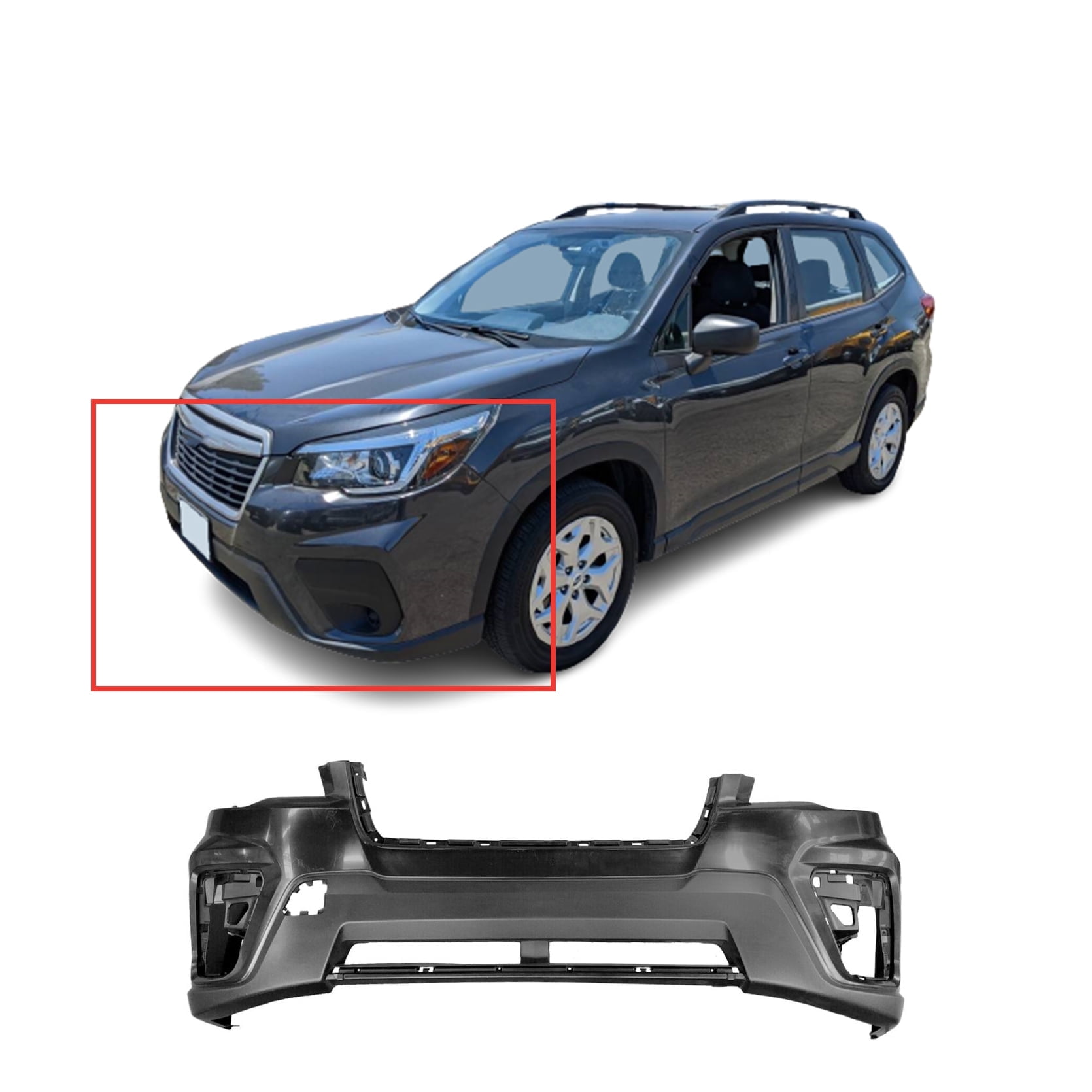 DCP Primed Front Bumper Cover Fascia for 2019-2021 Subaru Forester Base ...