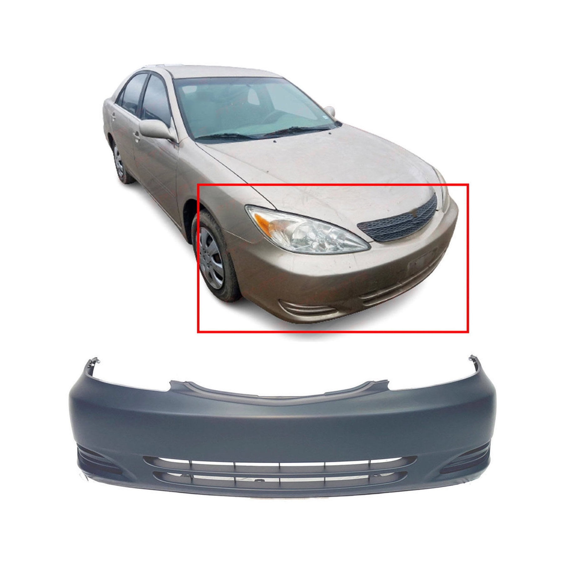 DCP Primed Front Bumper Cover For 2002 2003 2004 Toyota Camry 02 03 04 ...