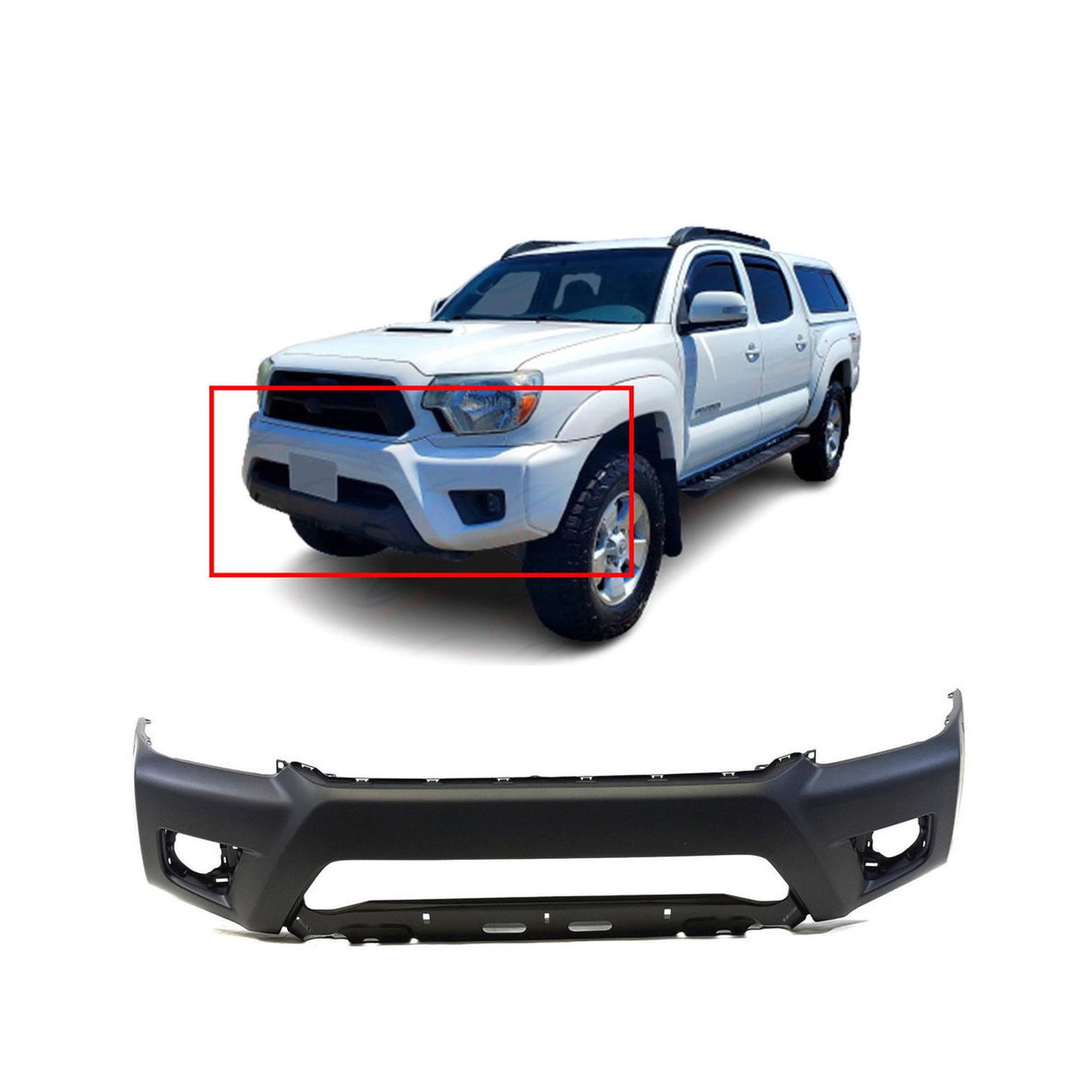 DCP Primed Front Bumper Cover For 2012-2015 Toyota Tacoma Pickup ...
