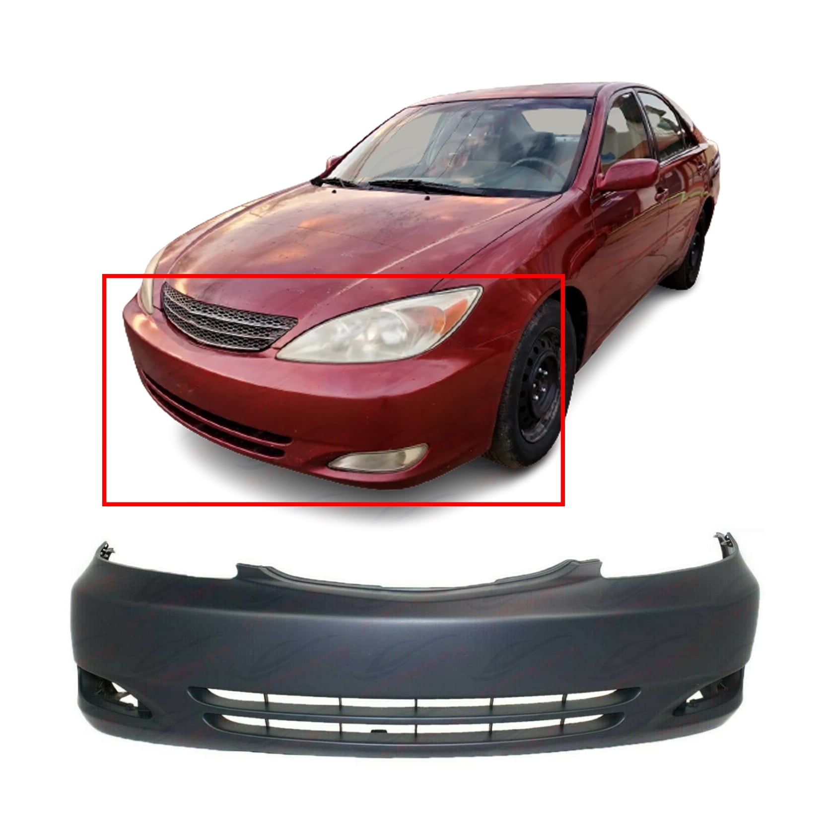 DCP Primed Front Bumper Cover for 2002-2004 Toyota Camry LE SE XLE ...