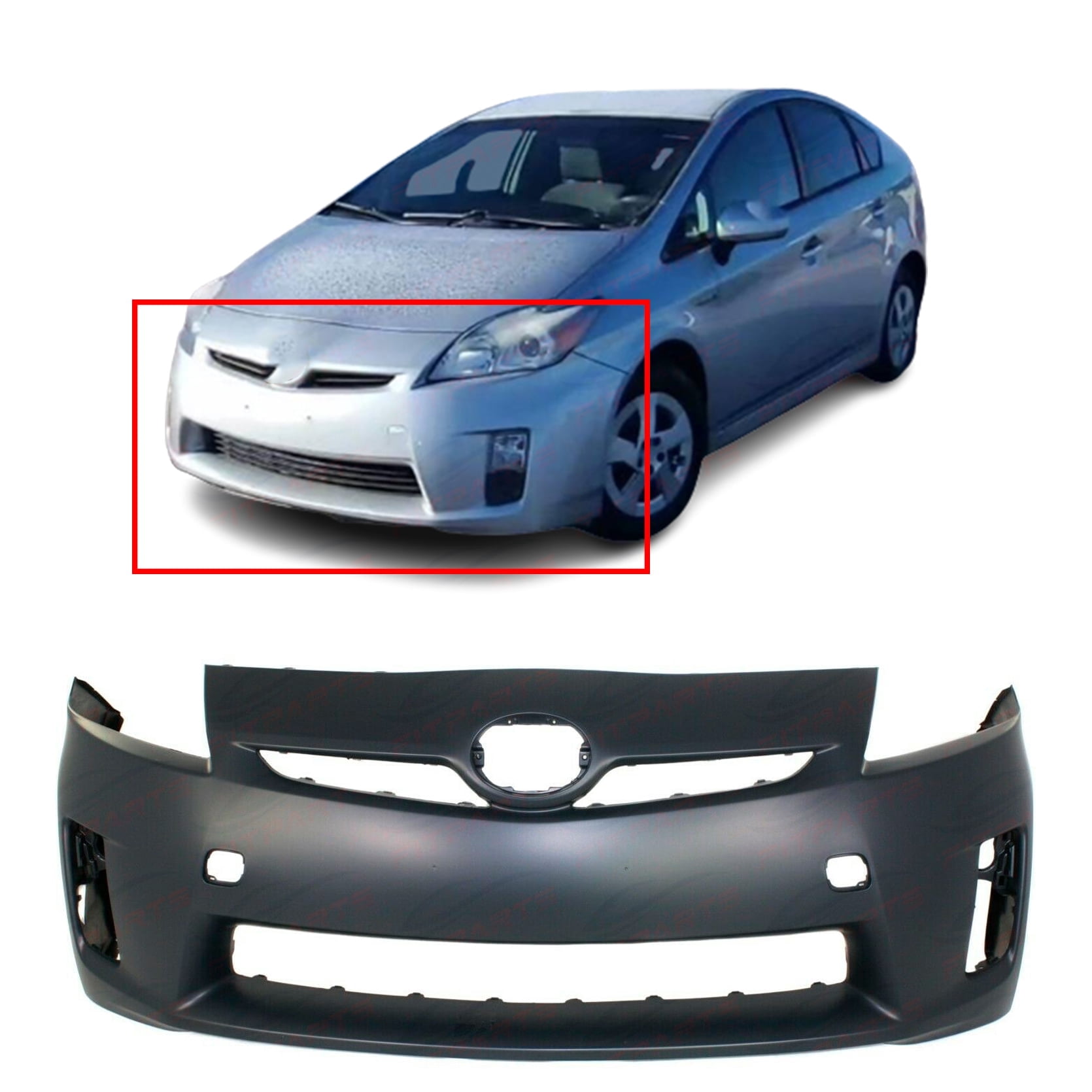 DCP Primed Front Bumper Cover for 2010 2011 Toyota Prius Base 10 11 ...