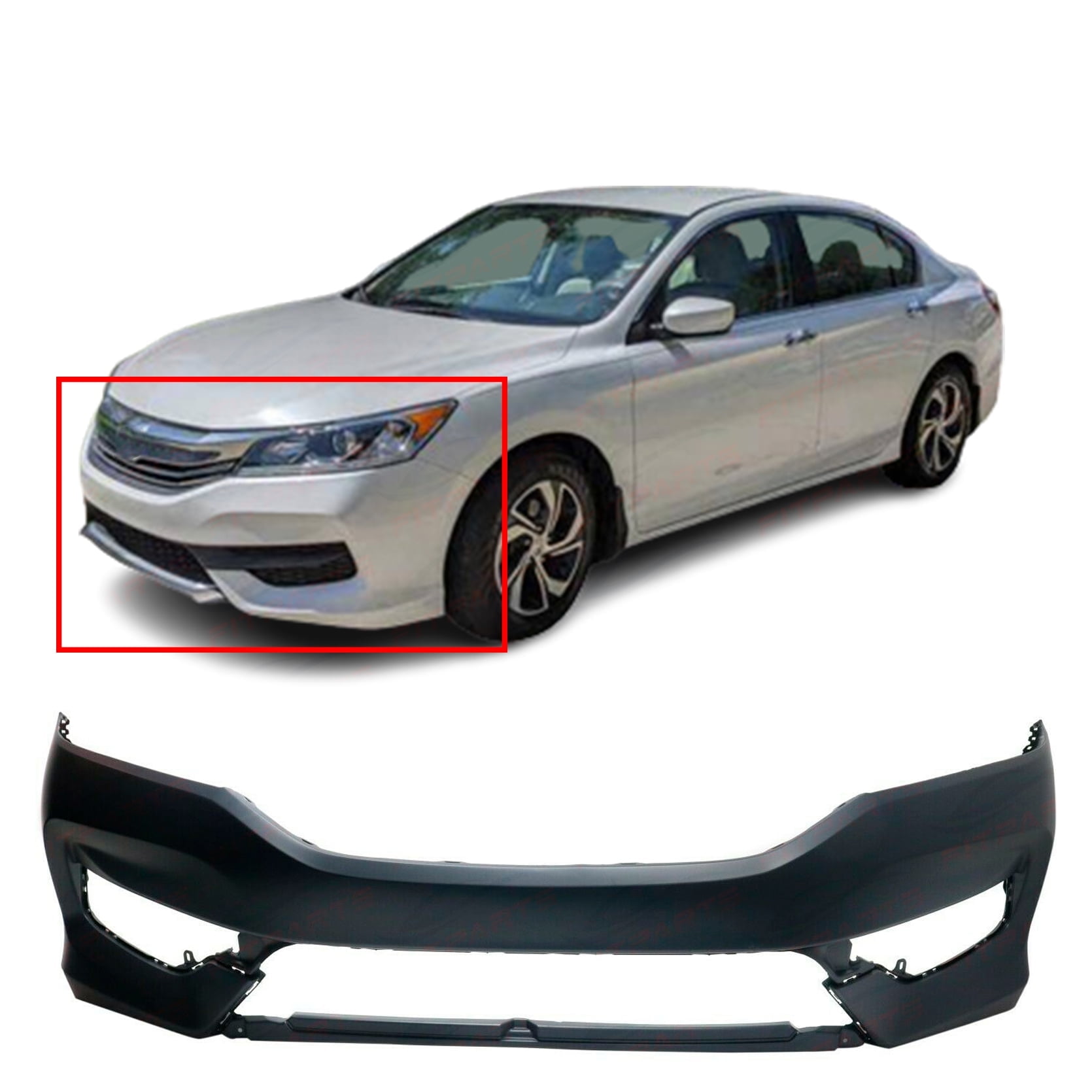 DCP Primed Front Bumper Cover for 2016 2017 Honda ACCORD EX LX SE S ...