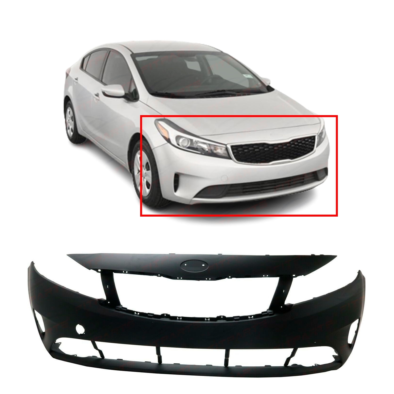DCP Primed Front Bumper Cover for 2017-2018 Kia Forte 17-18 Sedan ...