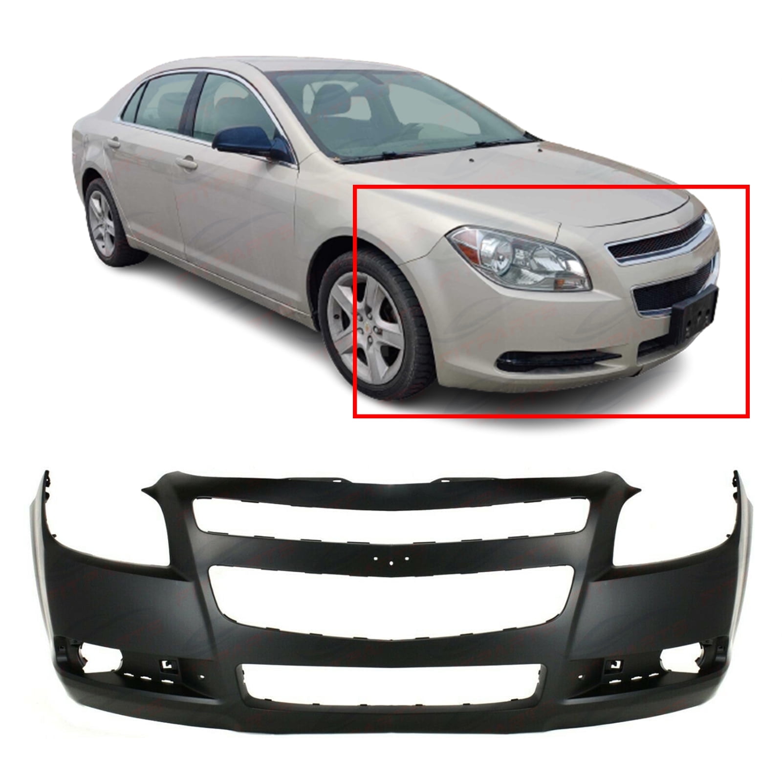 DCP Primed Front Bumper Fascia for 2008-2012 Chevrolet Malibu 20832808 ...