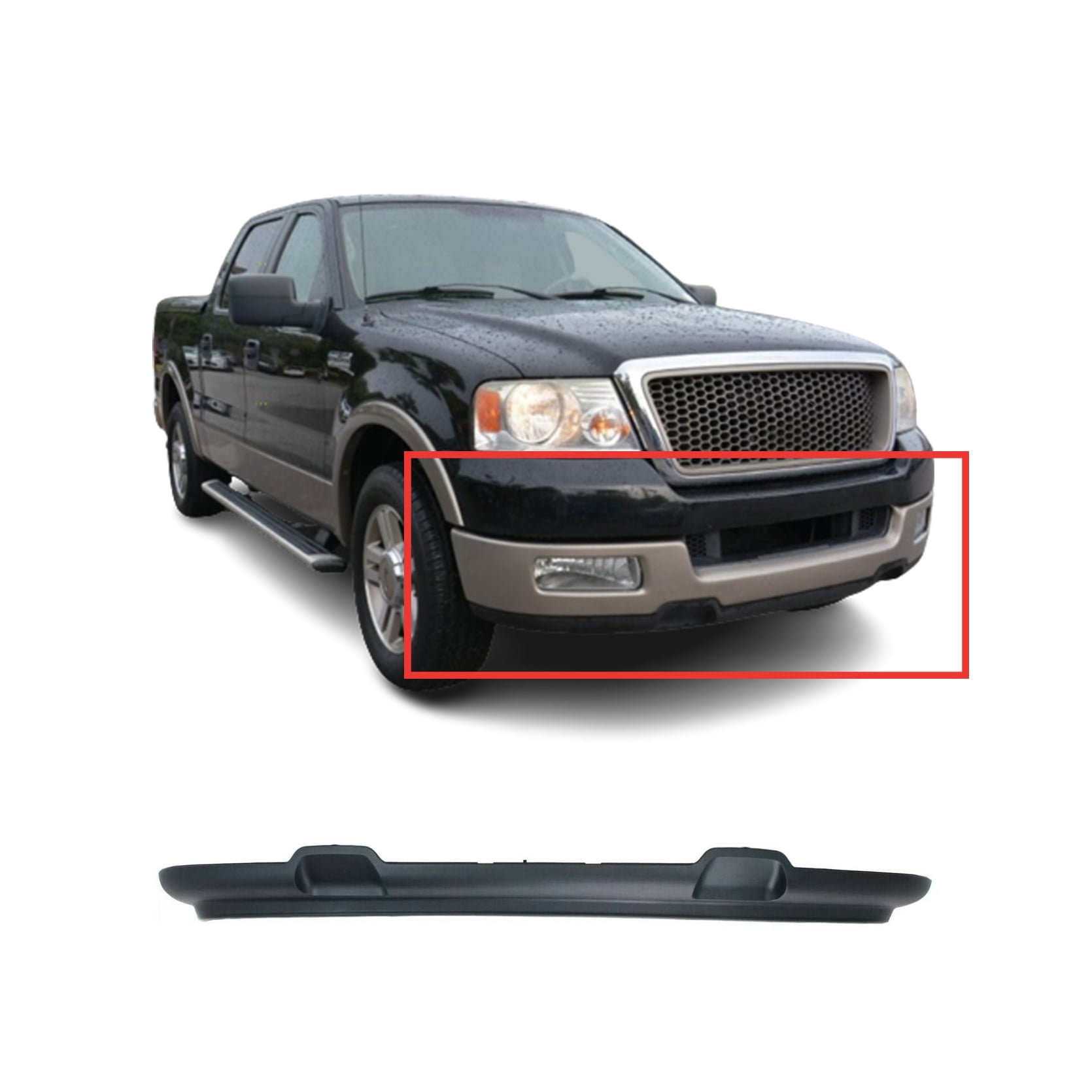 DCP Primed Front Lower Bumper Cover Fascia for 04-05 Ford F-150 Lariat ...
