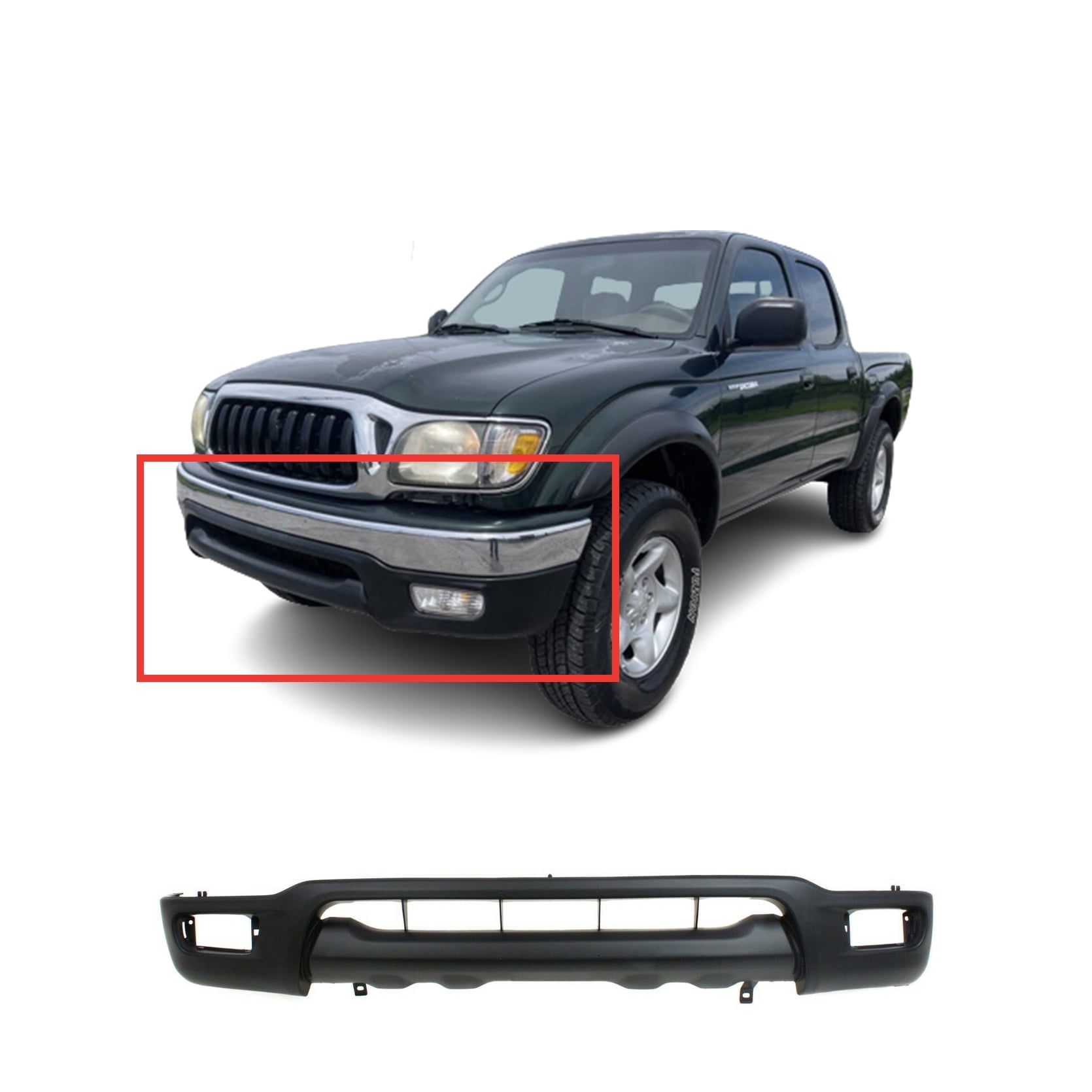 DCP Primed Front Lower Bumper Cover Fascia for 2001-2004 Toyota Tacoma ...