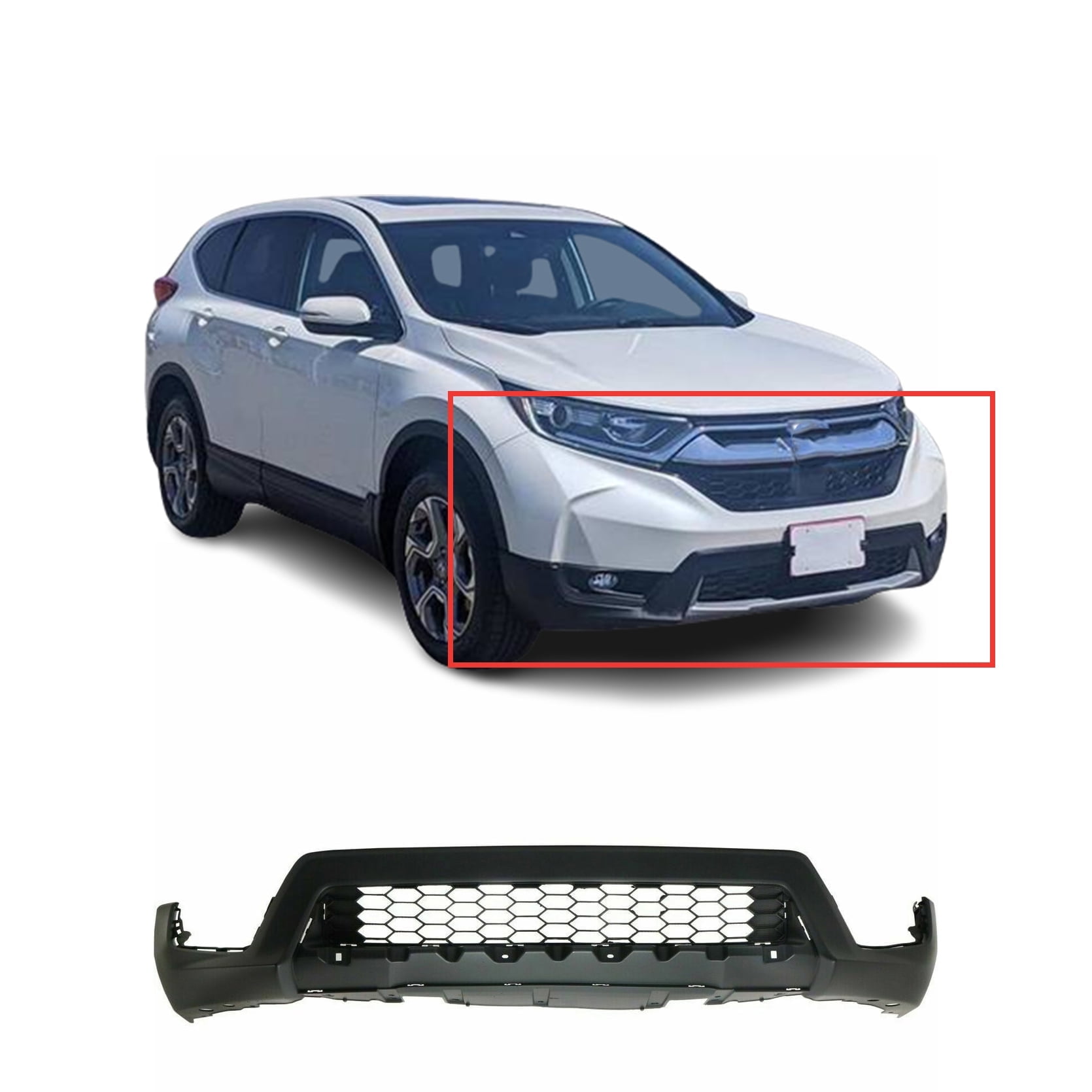 DCP Primed Front Lower Bumper Cover Fascia for 2017-2019 Honda CR-V EX ...