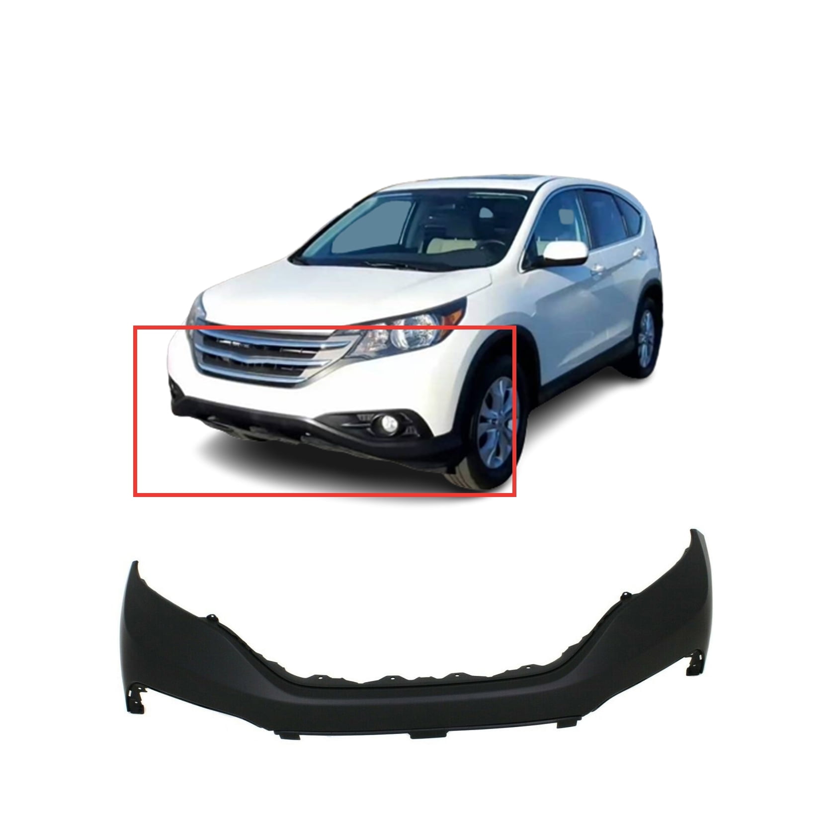 DCP Primed Front Upper Bumper Cover Fascia for 2012-2014 Honda CR-V EX ...