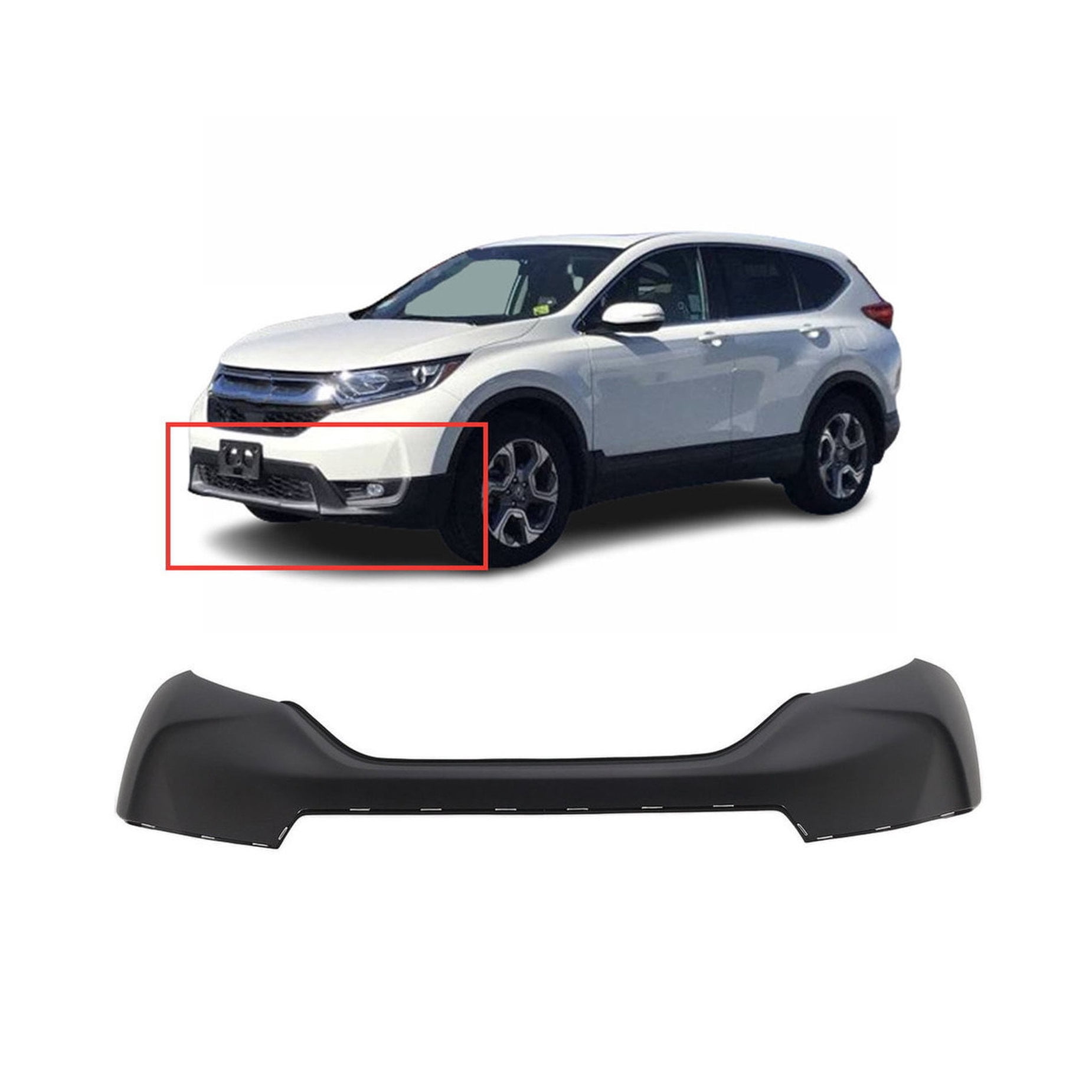 DCP Primed Front Upper Bumper Cover Fascia for 2017-2019 Honda CR-V EX ...