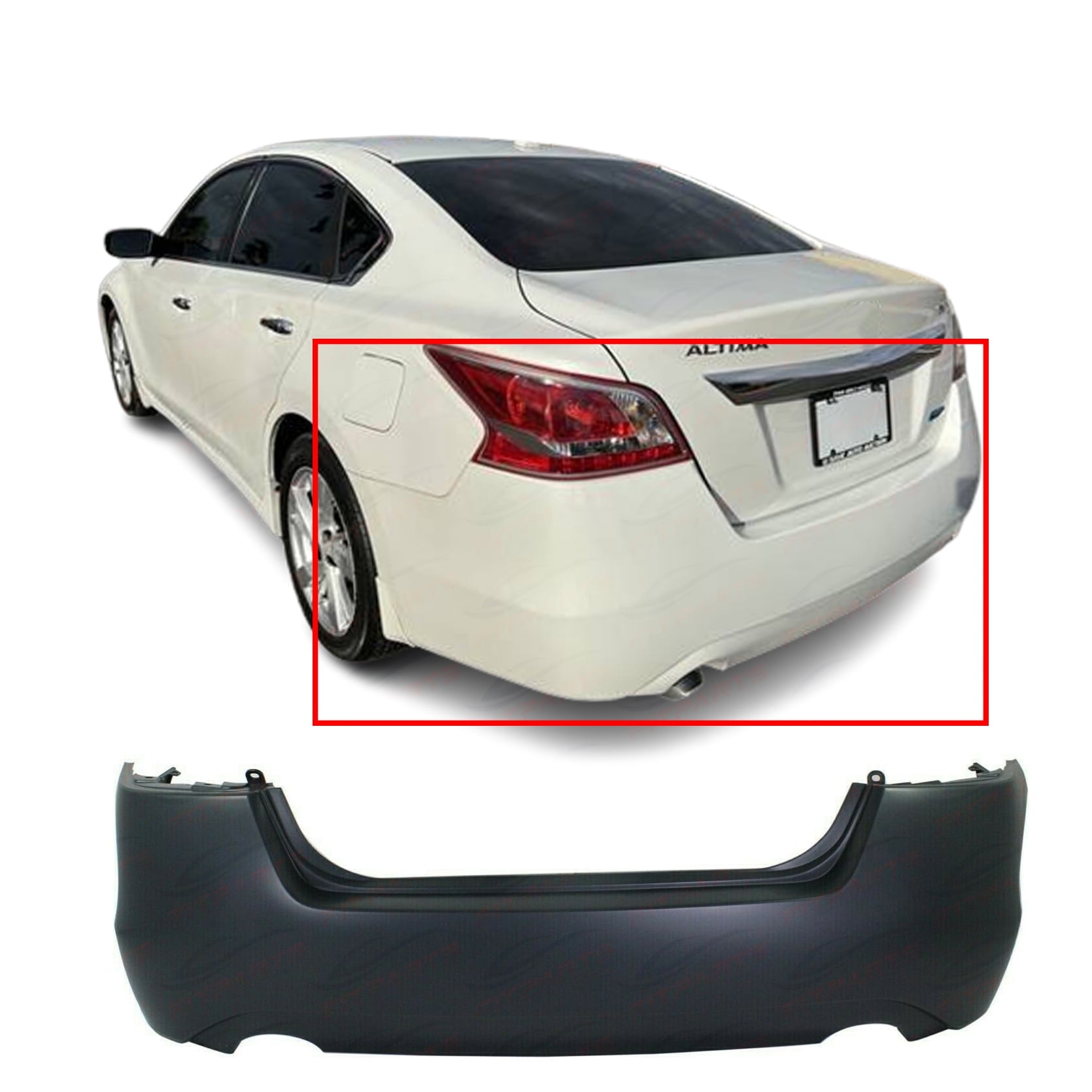 DCP Primed Rear Bumper Cover for 2013-2015 Nissan Altima Sedan ...