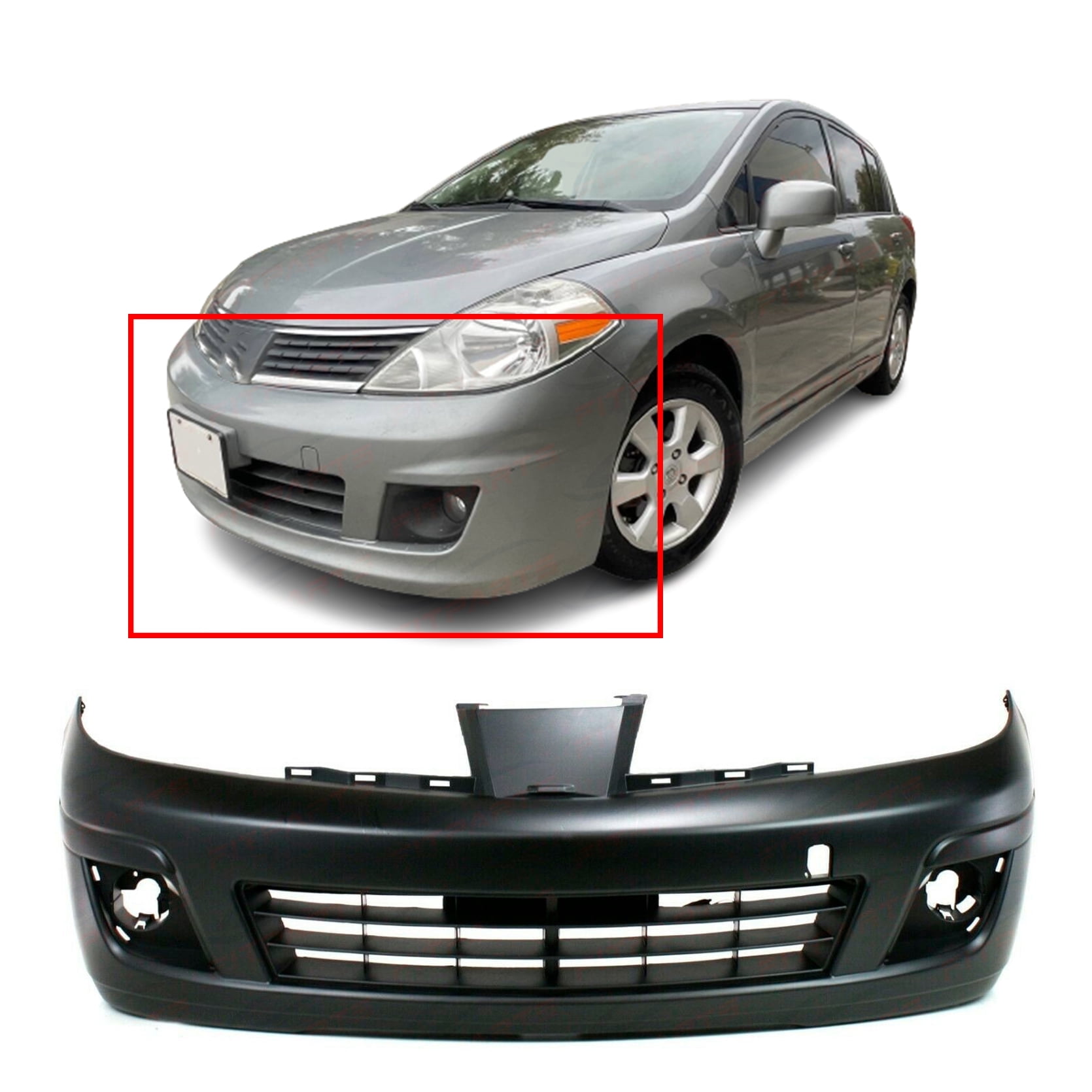DCP PrimedFront Bumper Cover Fascia Replacement for 2007-2012 Nissan ...