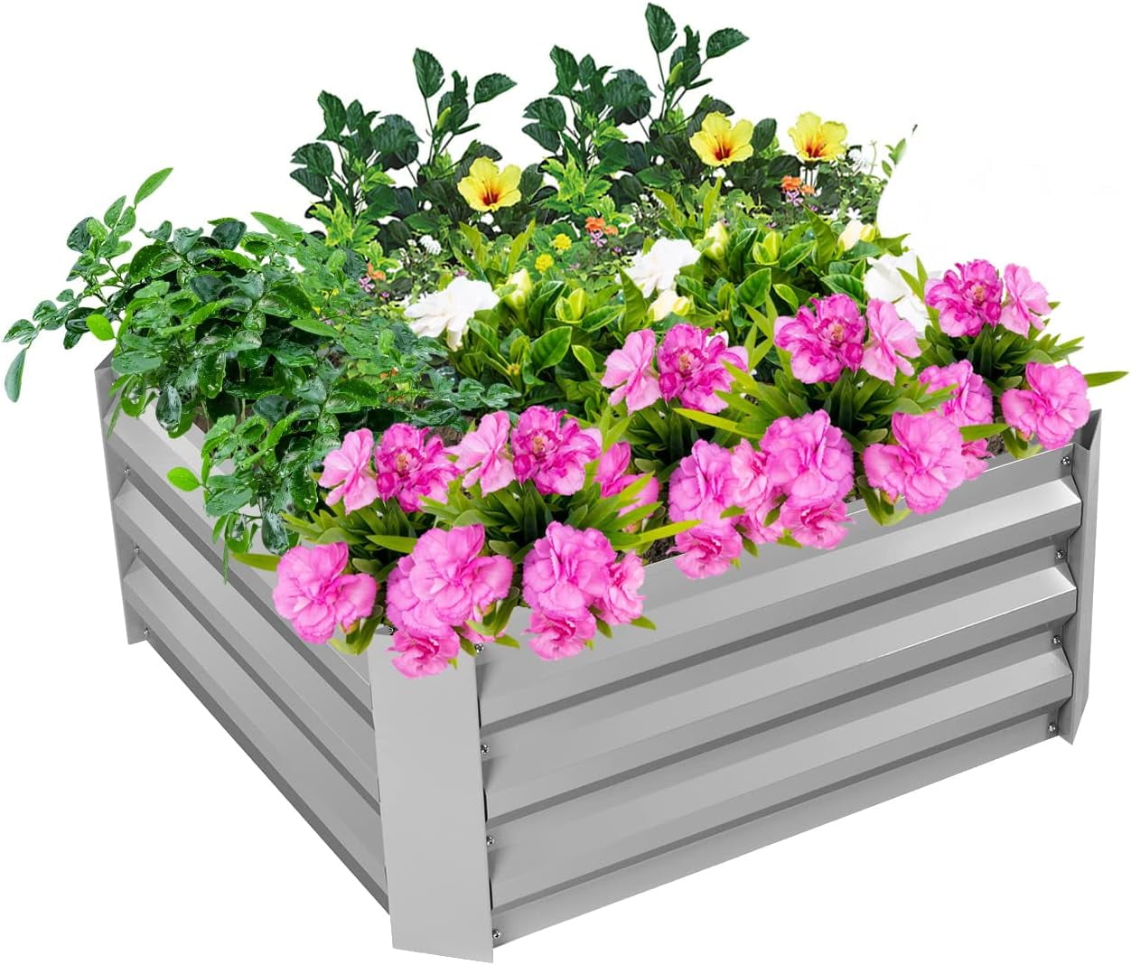 DCP Raised Garden Bed 3x3ft Metal Garden Bed Kit Galvanized Garden Beds ...