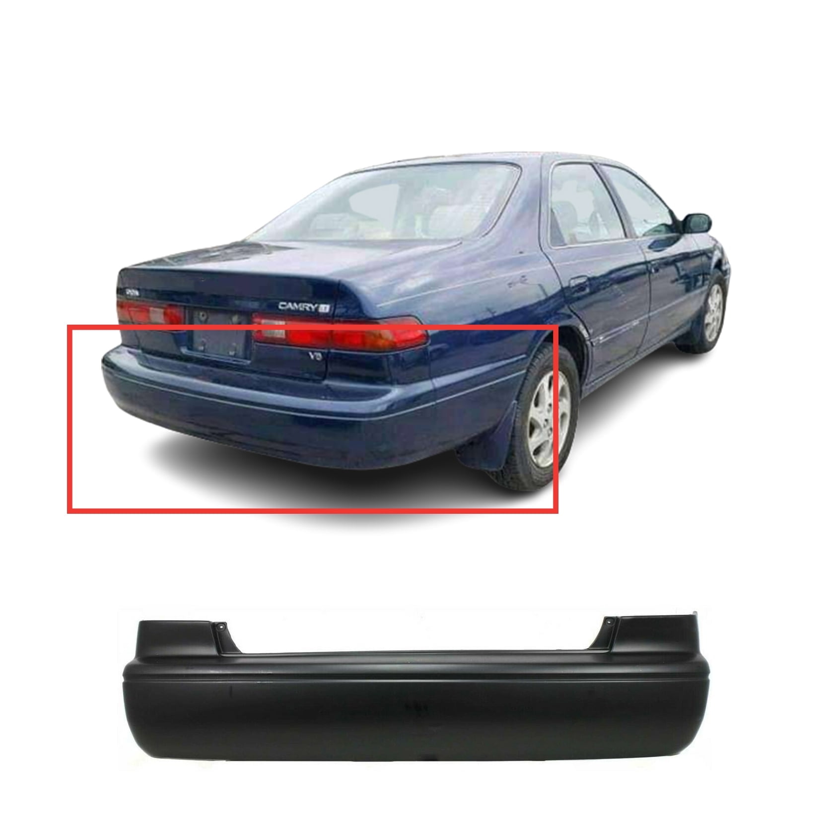 DCP Rear Bumper Cover For 2000-2001 Toyota Camry CE LE XLE 52159AA902 ...