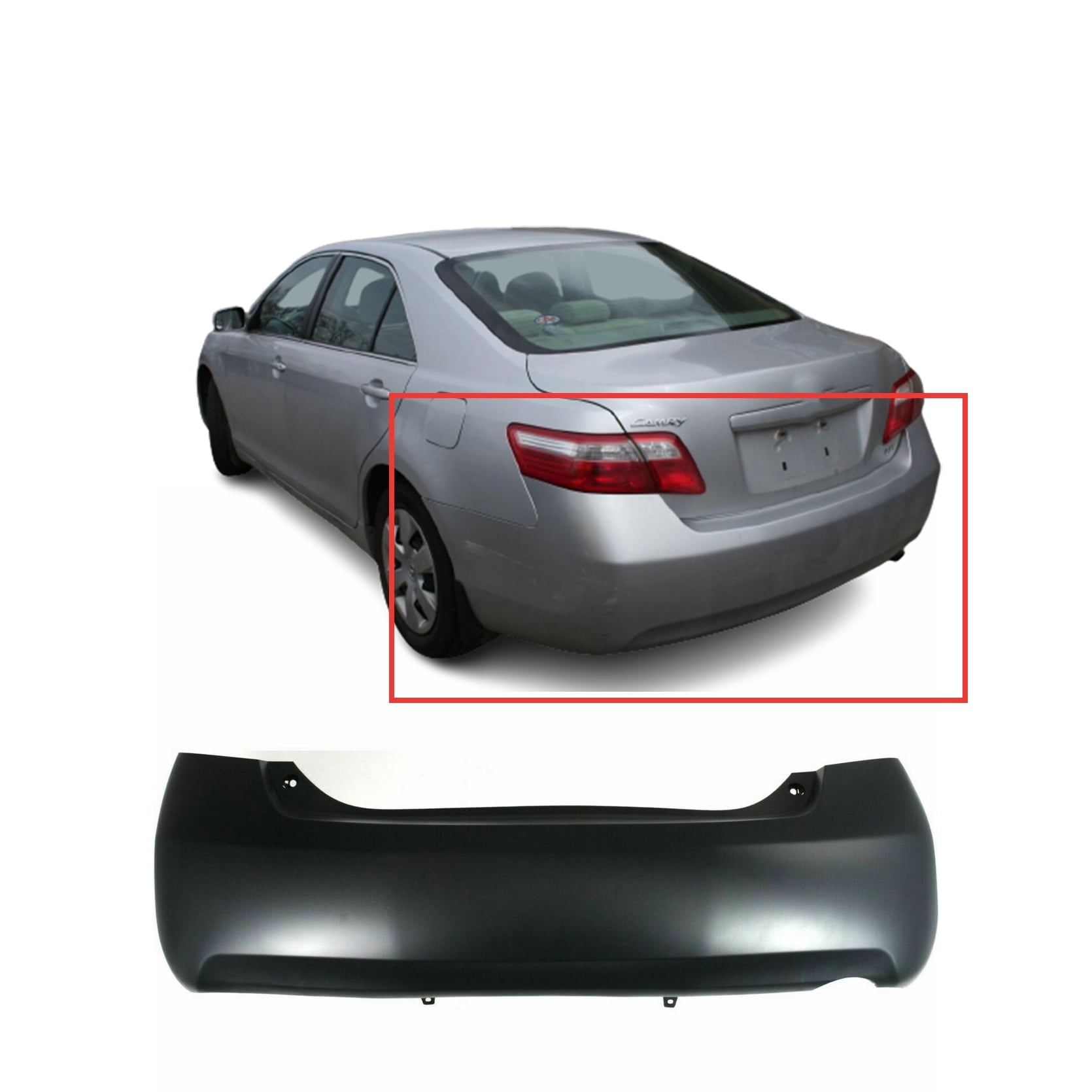 DCP Rear Bumper Cover For 2007-2011 Toyota Camry Base LE CE XLE US ...