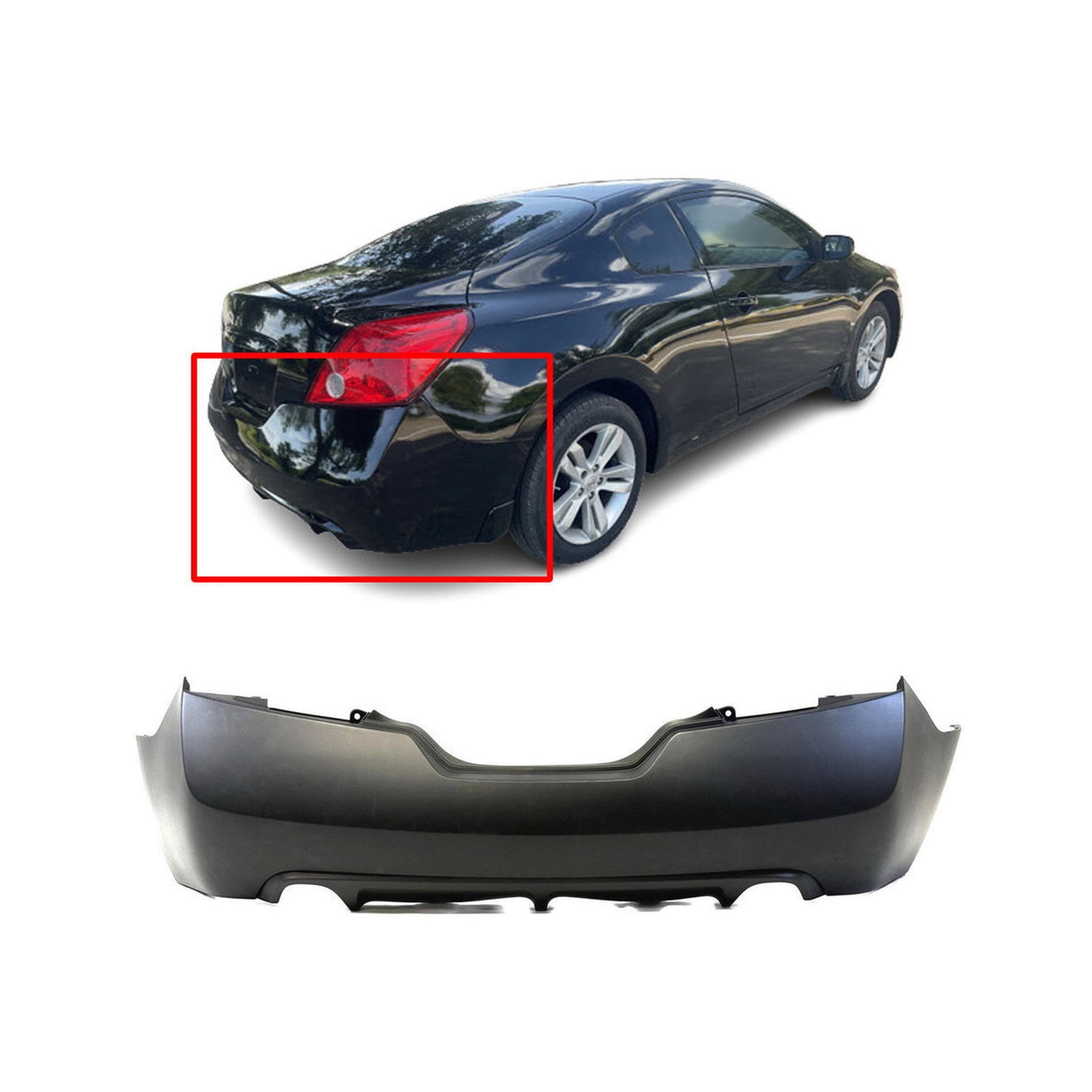 DCP Rear Bumper Cover For 2008-2013 Nissan Altima Primed 85022JB100 ...