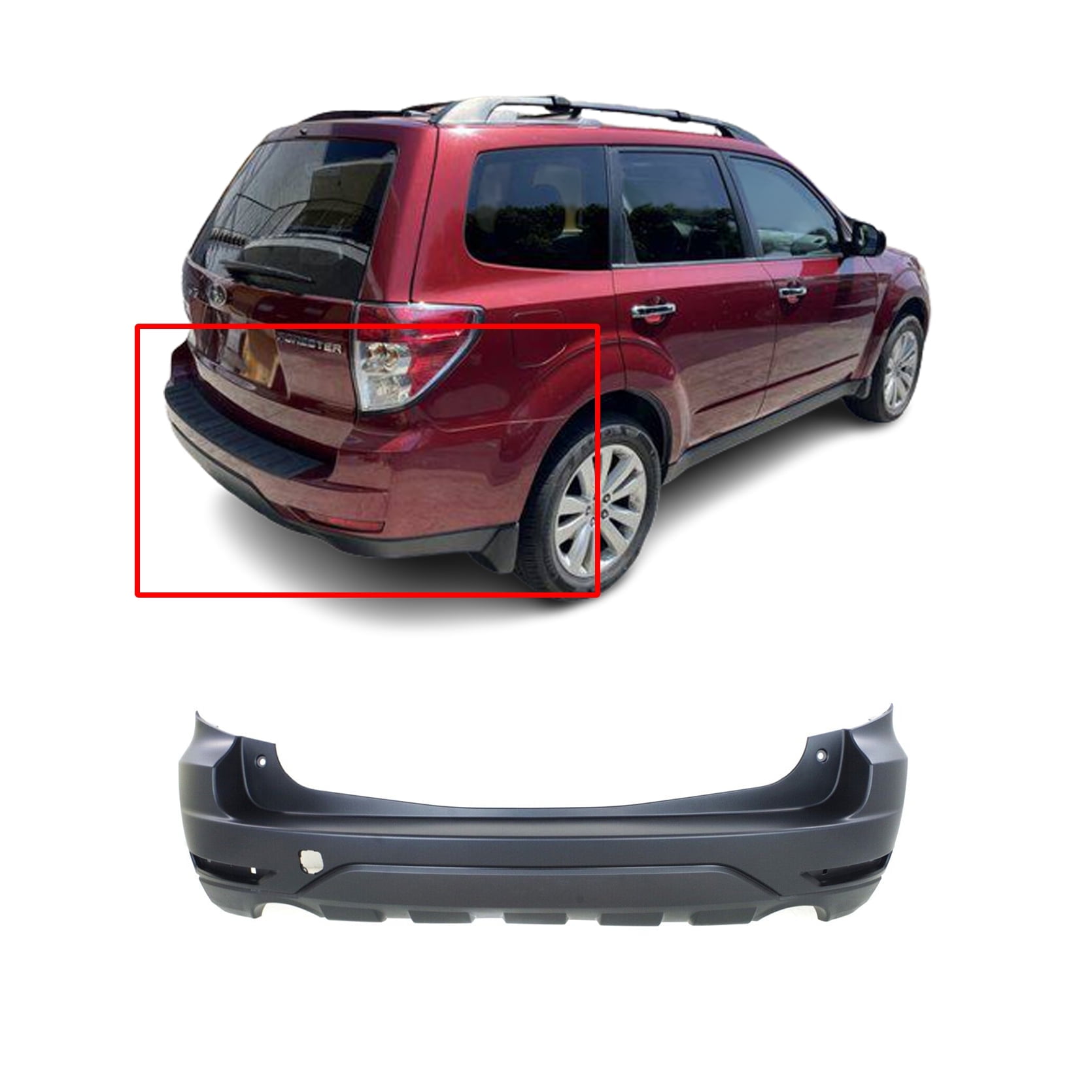 DCP Rear Bumper Cover For 2009-2013 Subaru Forester X/XT Primed ...