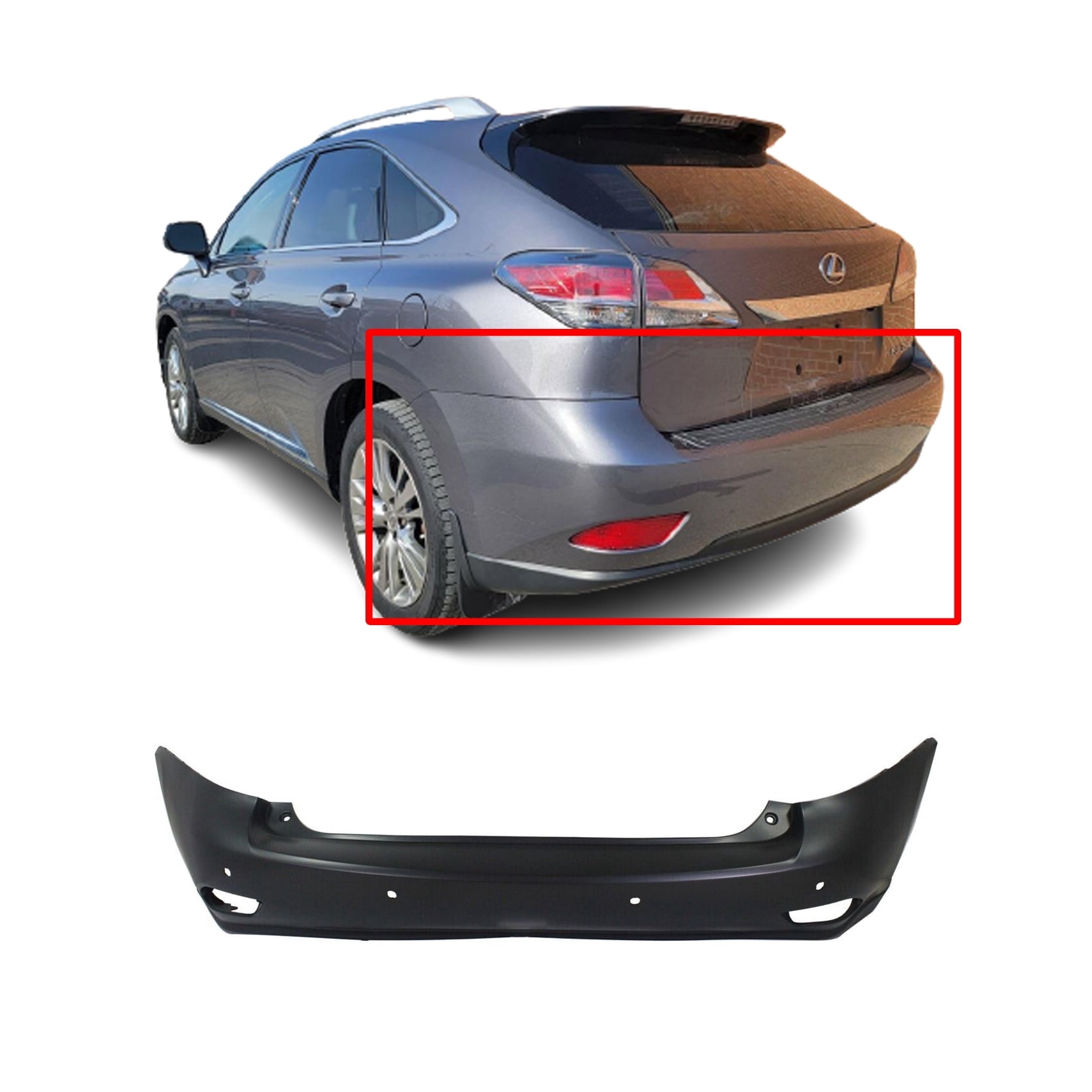 DCP Rear Bumper Cover For 2010-2015 Lexus RX350/RX450h Primed LX1100143 ...