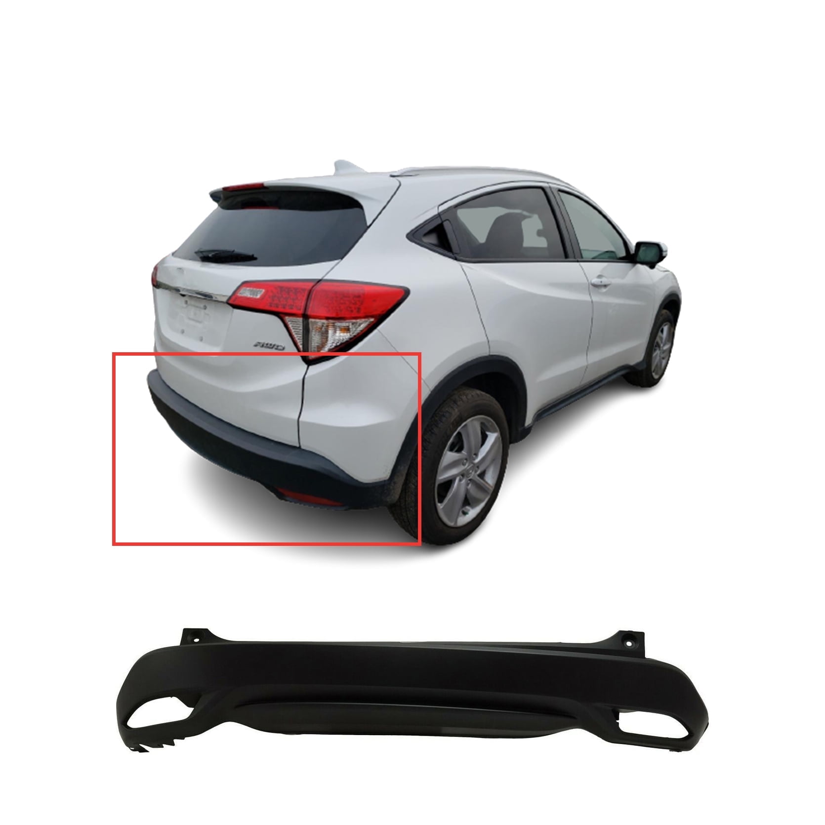 DCP Rear Bumper Cover For 2019-2020 Honda HR-V EX EX-L LX 04715T7WA80 ...