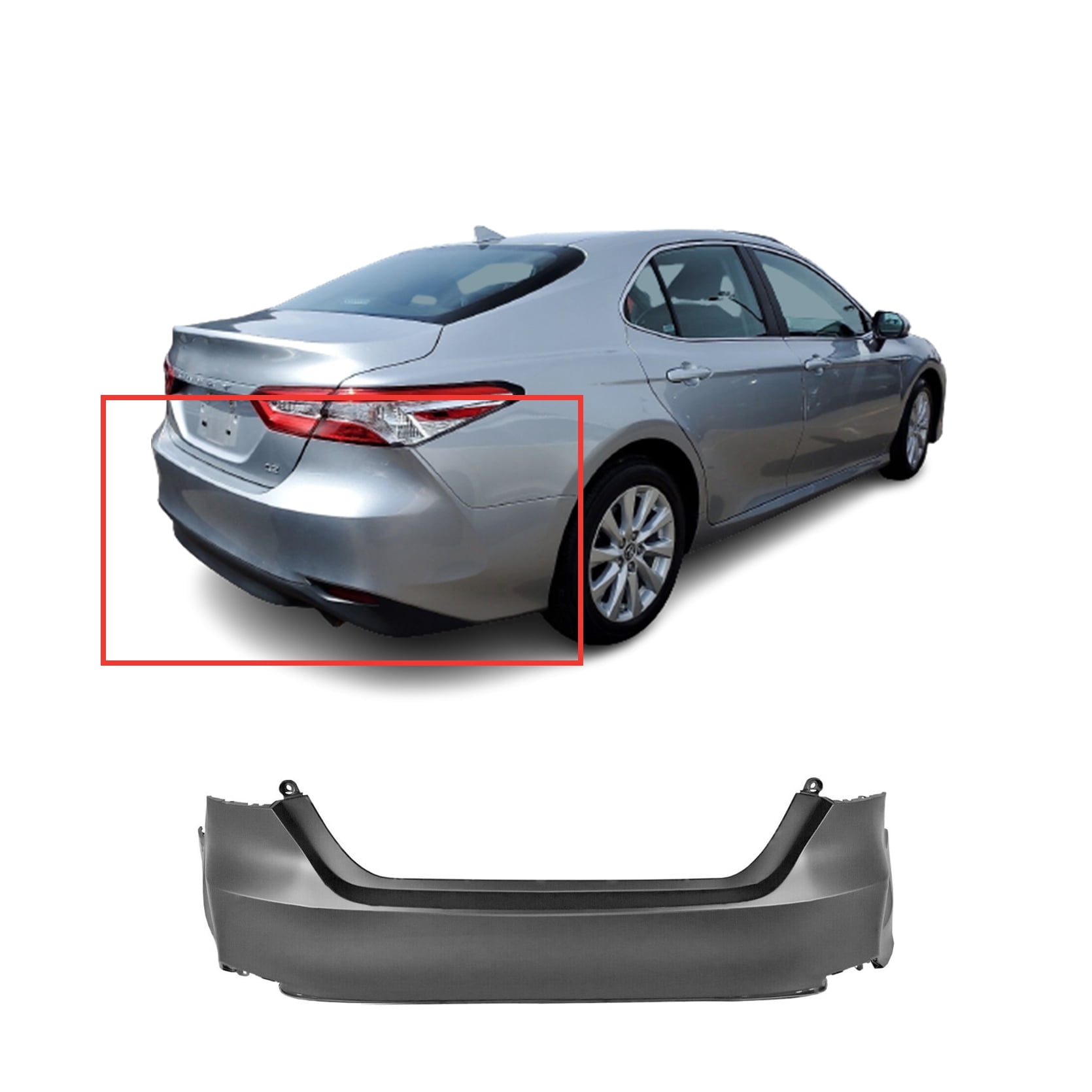 DCP Rear Bumper Cover for 2018-2020 Toyota Camry L, LE, Hybrid ...