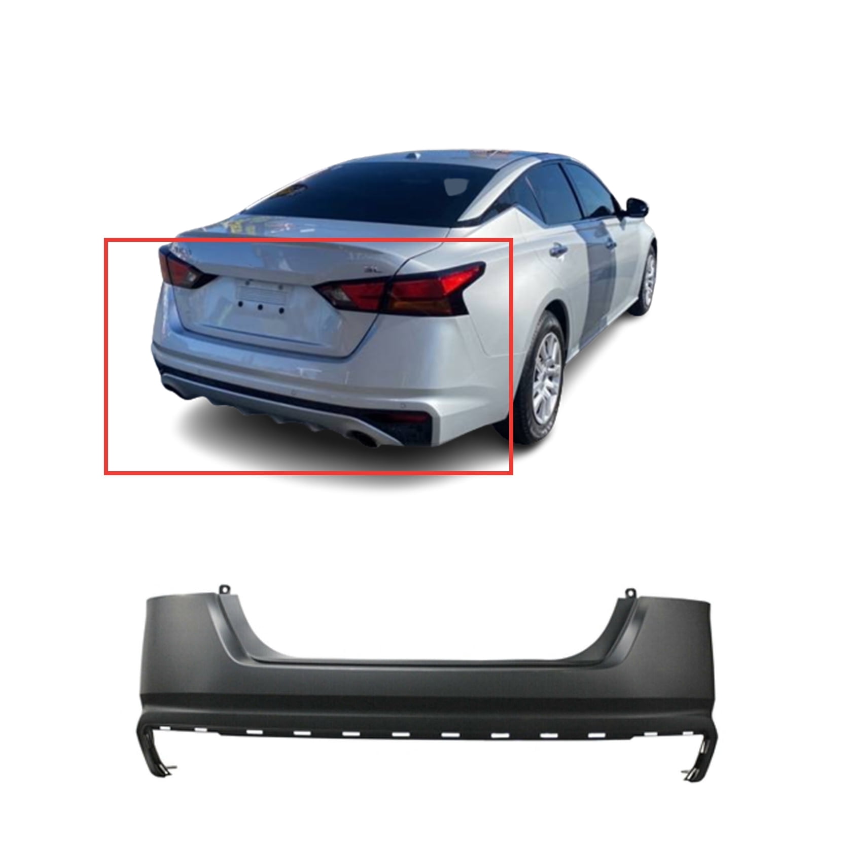 DCP Rear Bumper Cover for 2019-2020 Nissan Altima S SL SR SV 850226CA0H ...