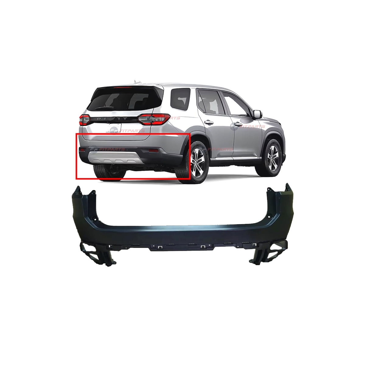 DCP Rear Bumper Cover for Honda Pilot 2023-2024 Primed 04715T90A00ZZ ...