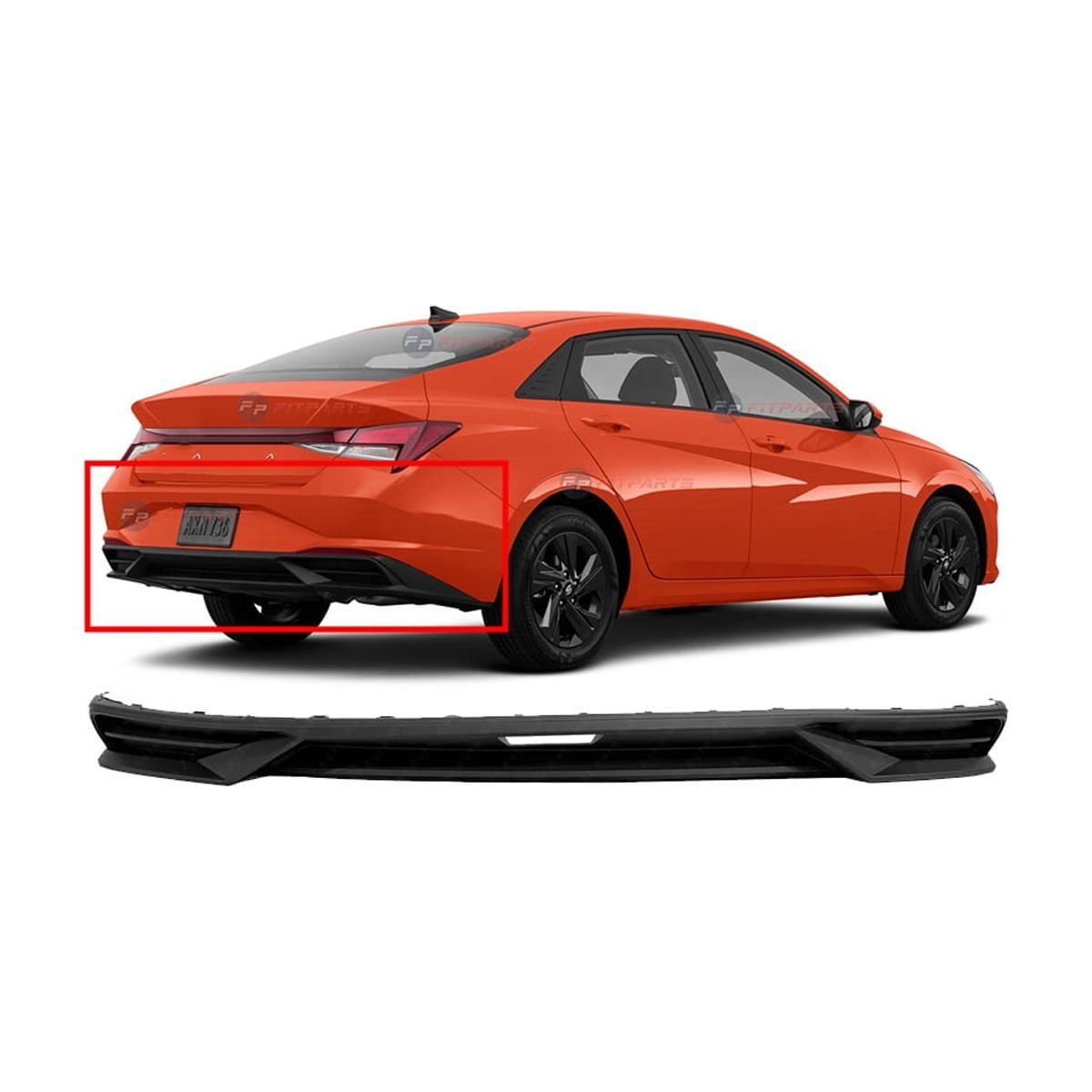 DCP Rear Bumper Cover for Hyundai Elantra 2021-2023 Textured 86612AB000 ...