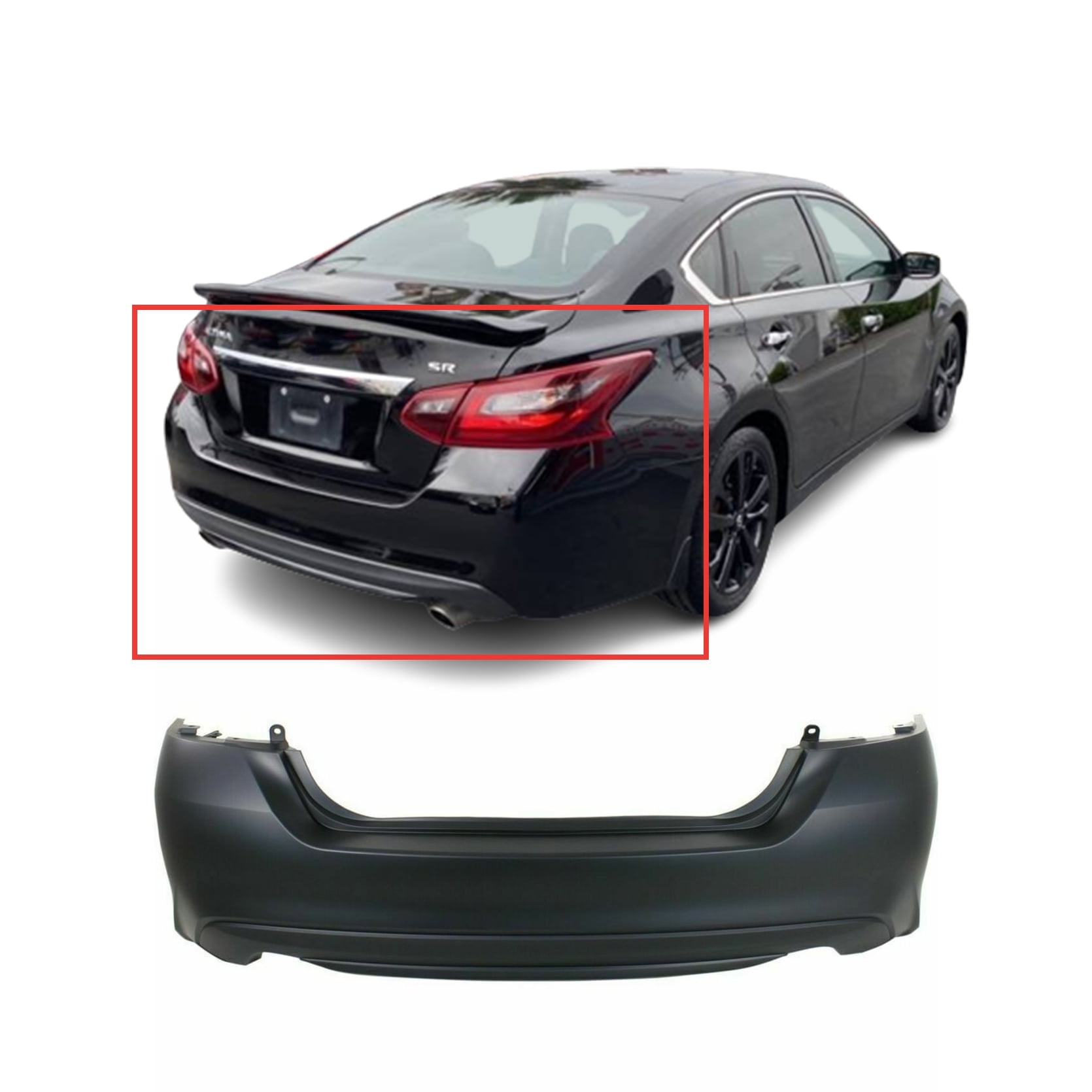 DCP Rear Bumper Cover for Nissan Altima 2016-2018 S SR SL 850229HS0H ...