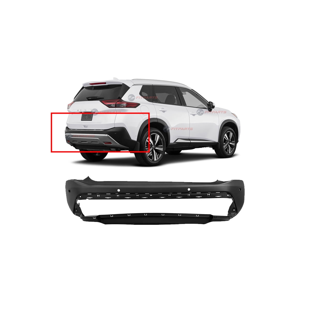 DCP Rear Bumper Cover for Nissan Rogue 2021-2023 Textured 850B06RA0B ...