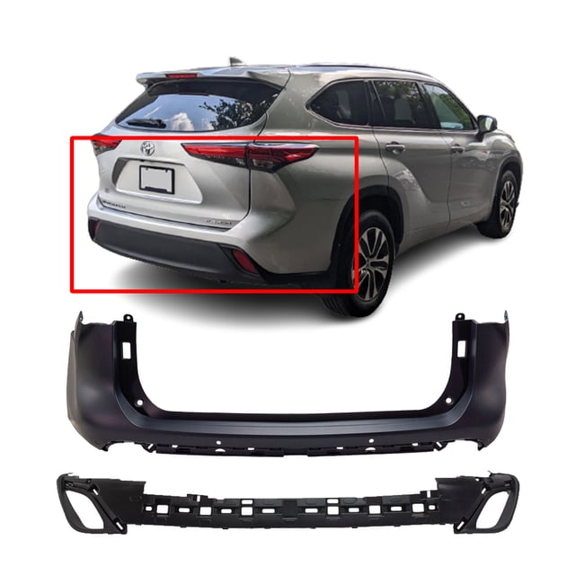 DCP Rear Bumper Covers Kit For 2020-2023 Toyota Highlander TO1100355 ...