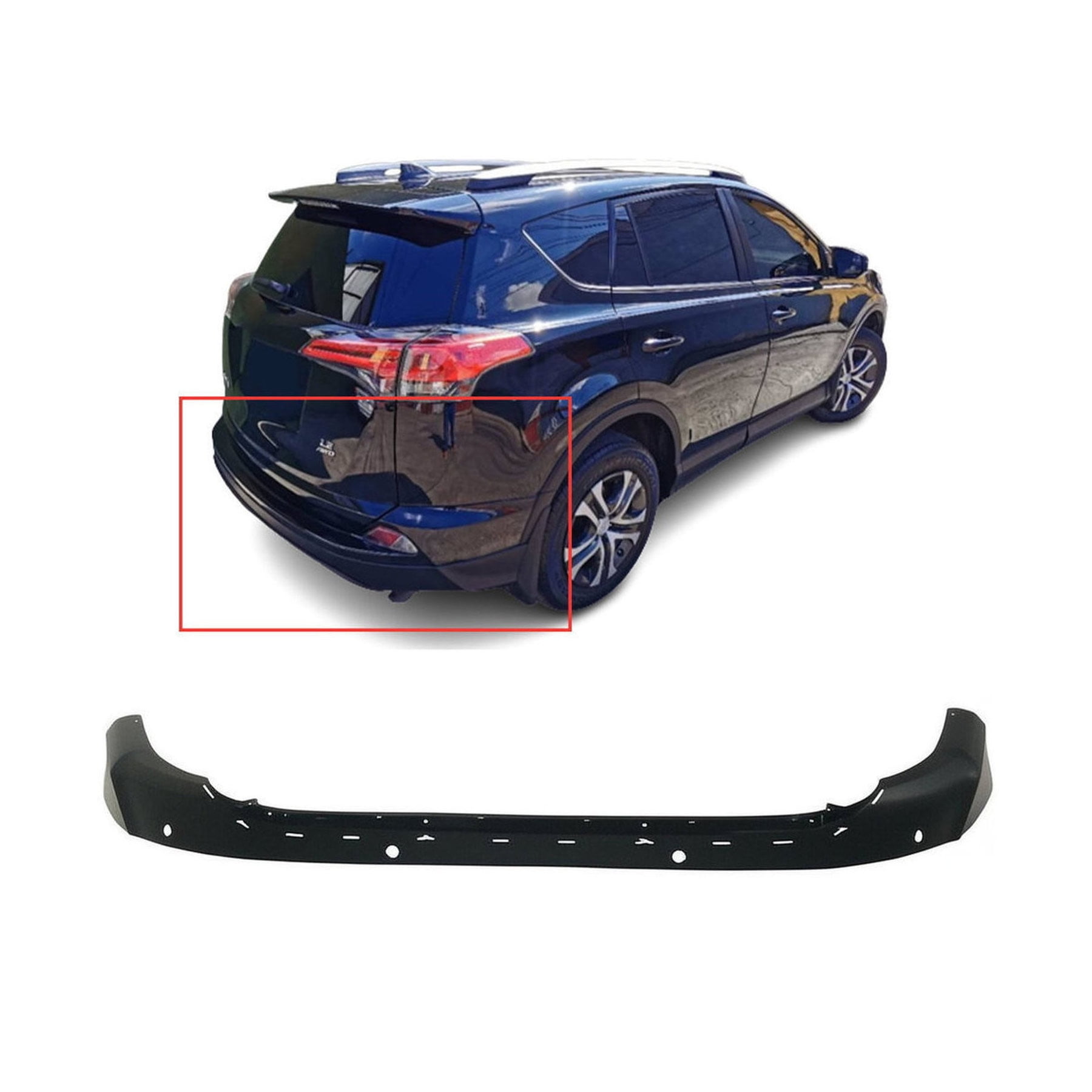 DCP Rear Lower Bumper Cover For 2017-2018 Toyota RAV4 SE XLE LE ...