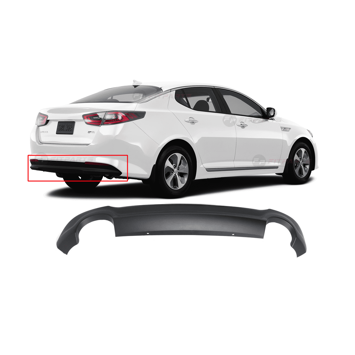 DCP Rear Lower Bumper Cover For Kia Optima 2014-2015 86612-2T510 ...