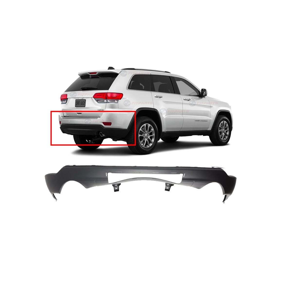 DCP Rear Lower Bumper Cover Valance for Jeep Grand Cherokee 2011-2021 ...