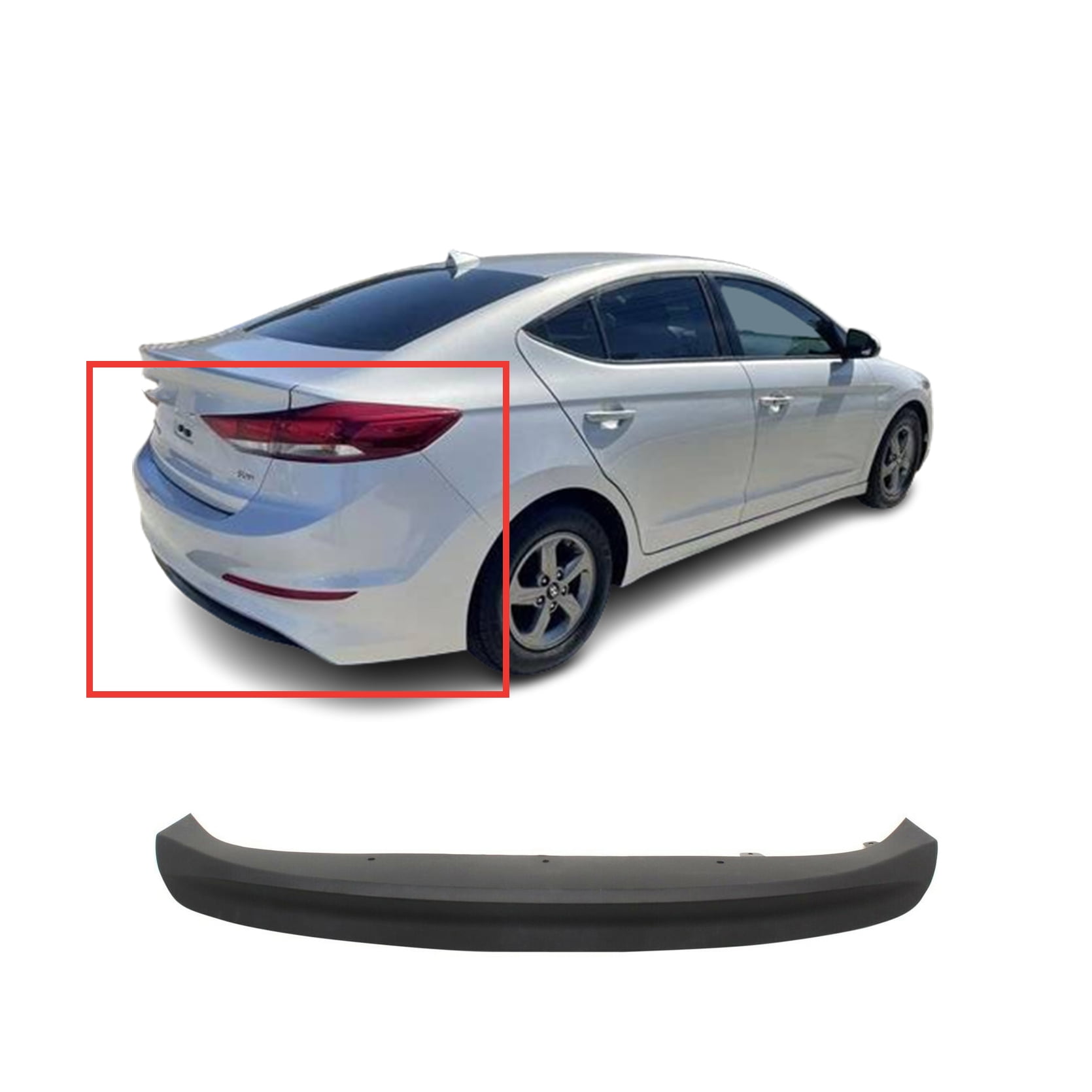 DCP Rear Lower Bumper Valance for 2017-2018 Hyundai Elantra USA Built ...