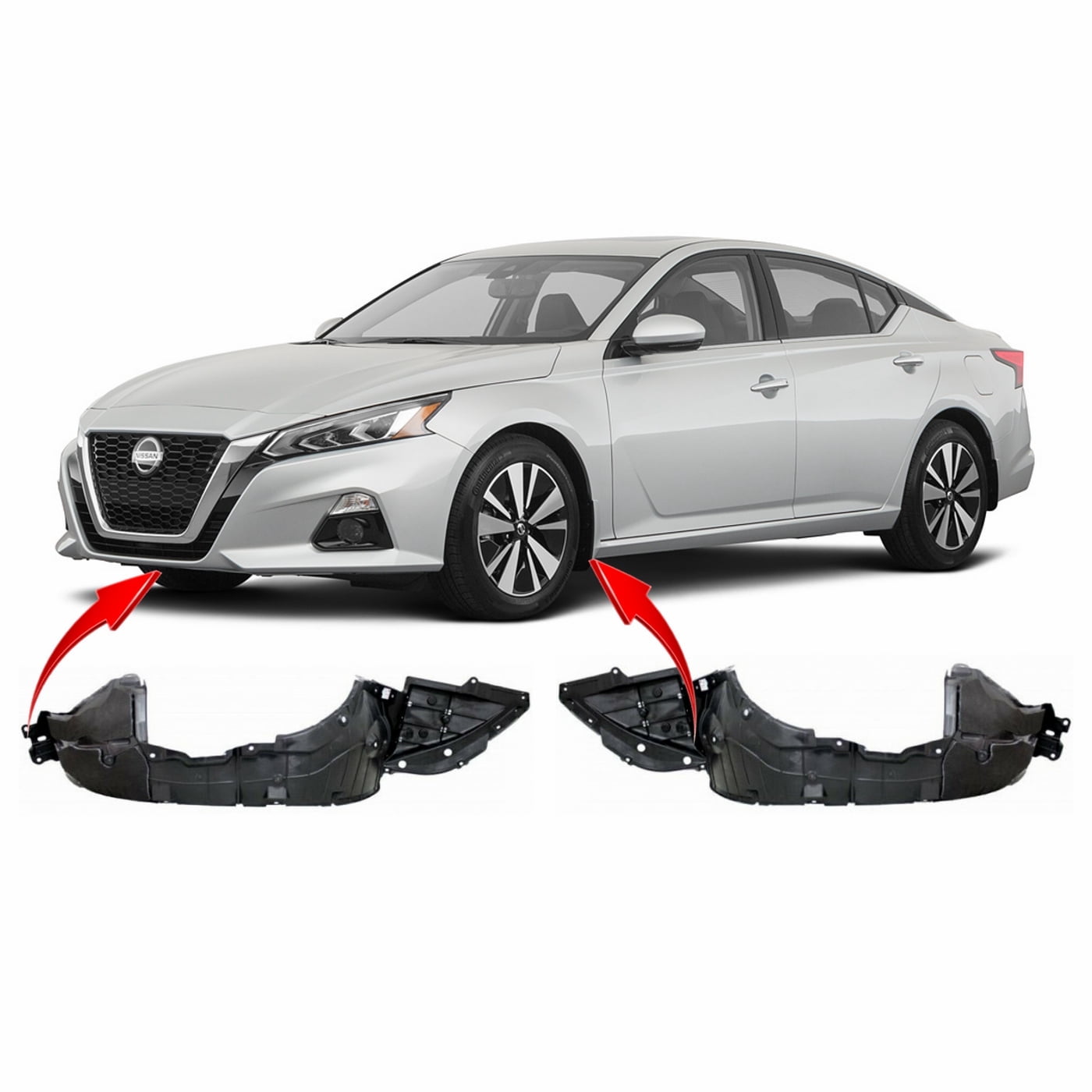 DCP Set of 2 Fender Liners for Nissan Altima 2019-2021 NI1248165 ...