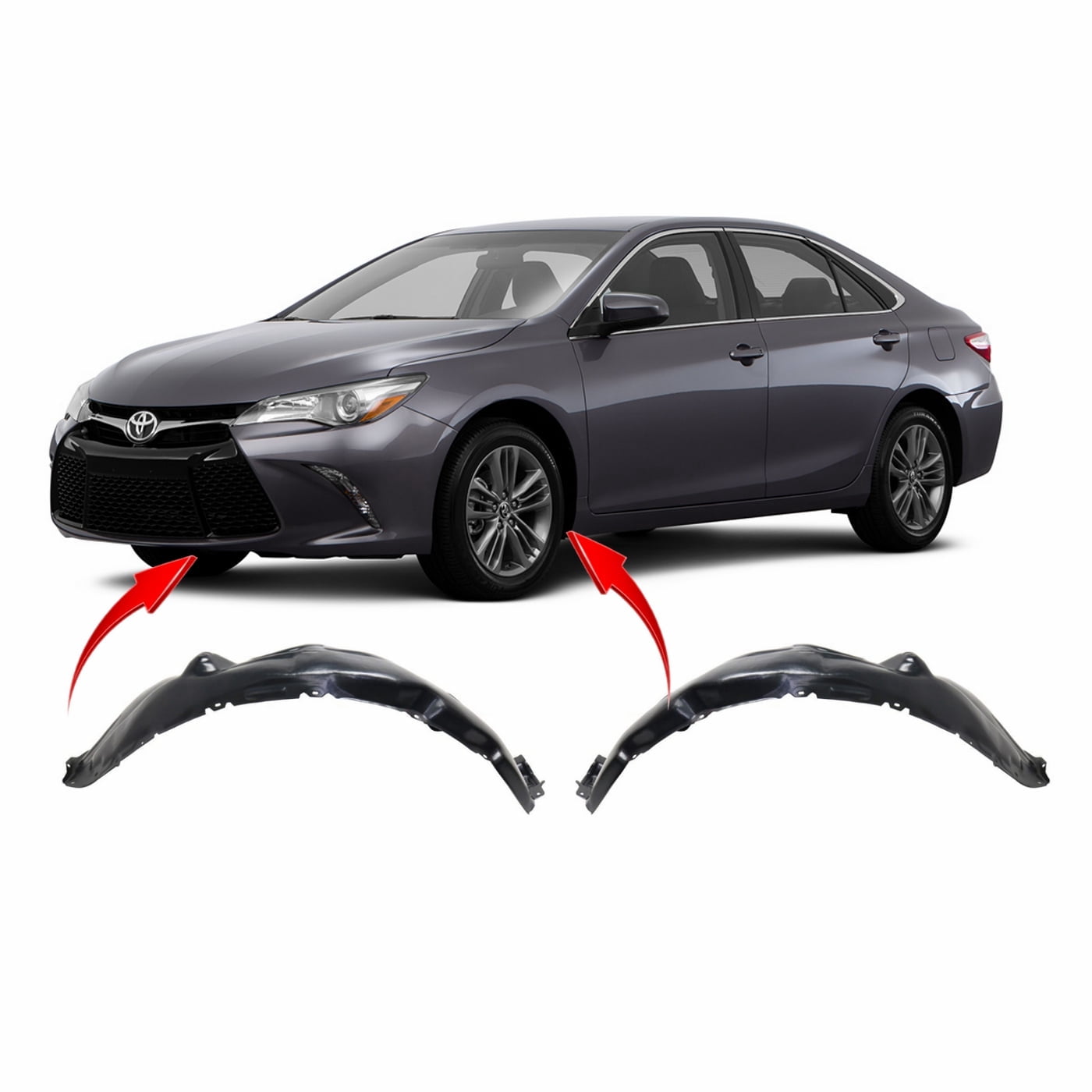 DCP Set of 2 Fender Liners for Toyota Camry 2015-2018 TO1248187 ...
