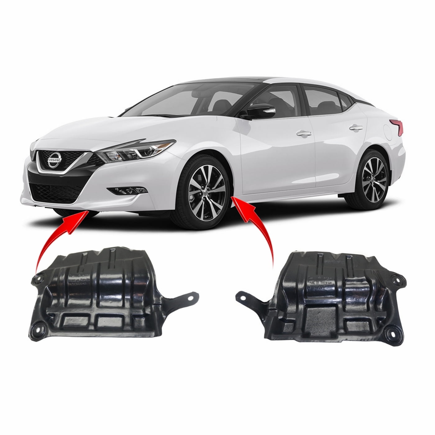 DCP Set of 2 Splash Covers for Nissan Altima, Maxima 2013-2018 ...