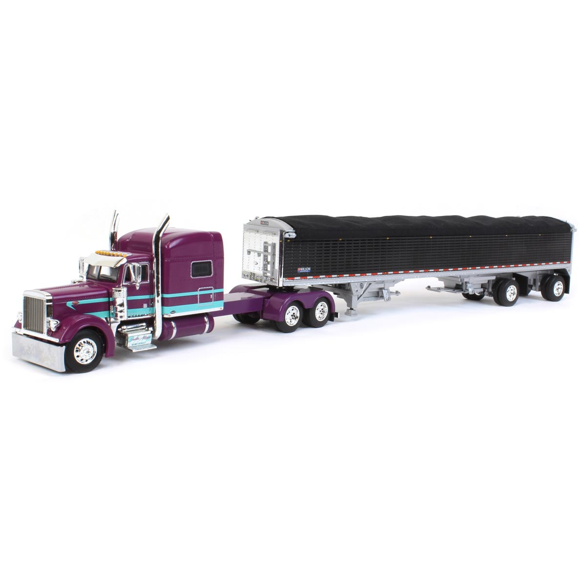DCP by First Gear 1/64 Purple/Teal Peterbilt 379 Sleeper with Wilson ...