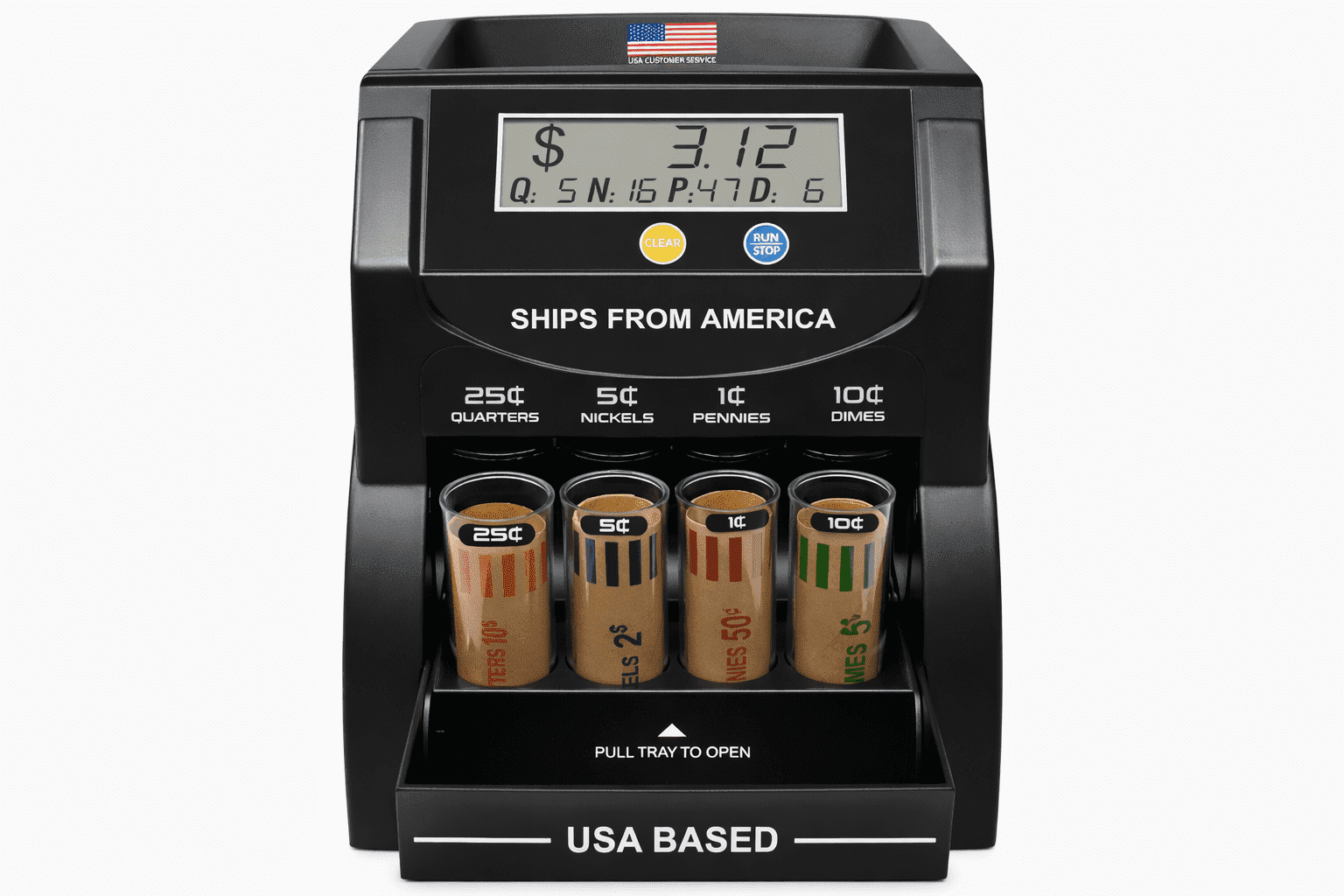 Nadex Coins DCS-180X Digital Coin Counter Sorter and Wrapper Machine ...