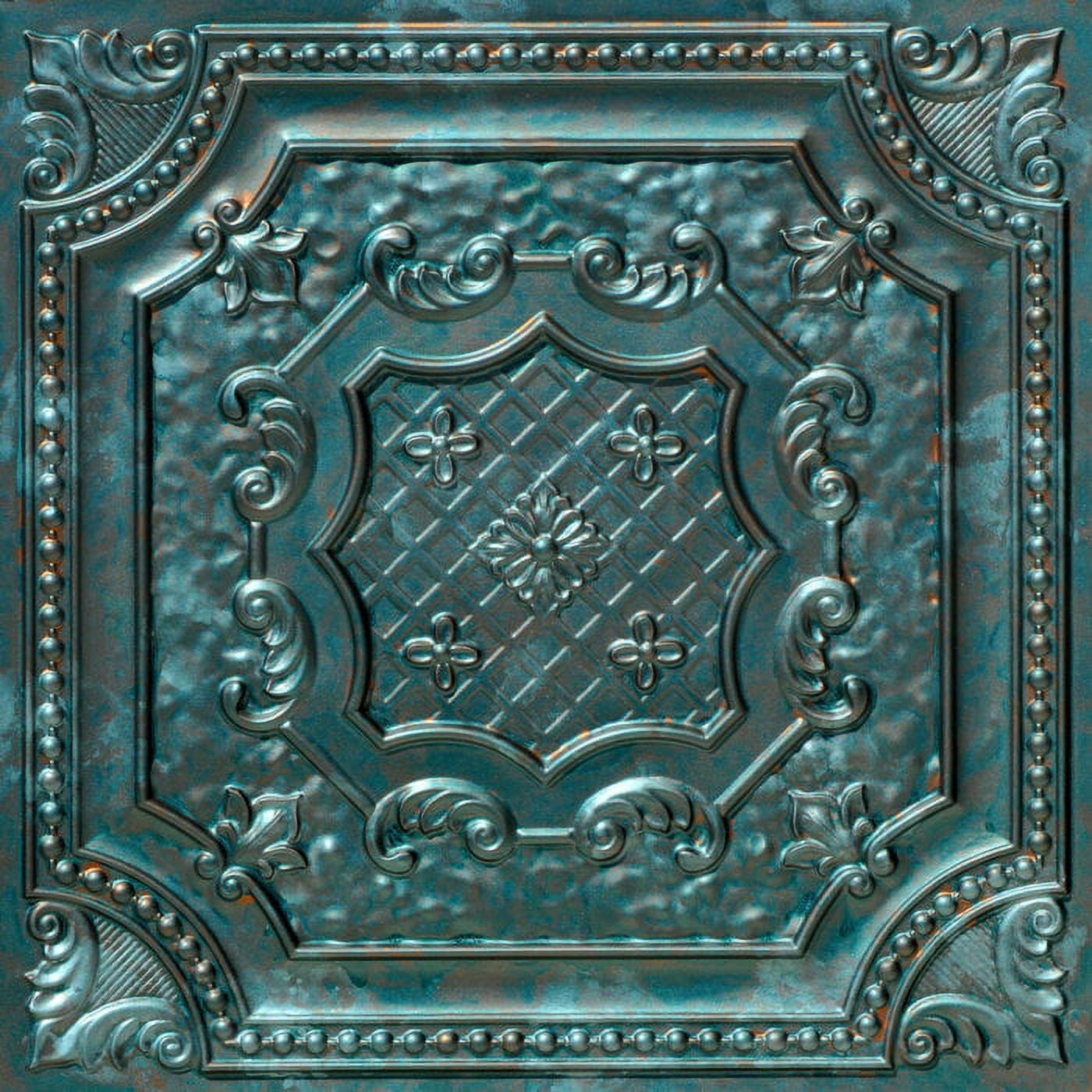 DCT04-Elizabethan Shield 2 ft. x 2 ft. PVC Glue-up or Lay-in Ceiling ...
