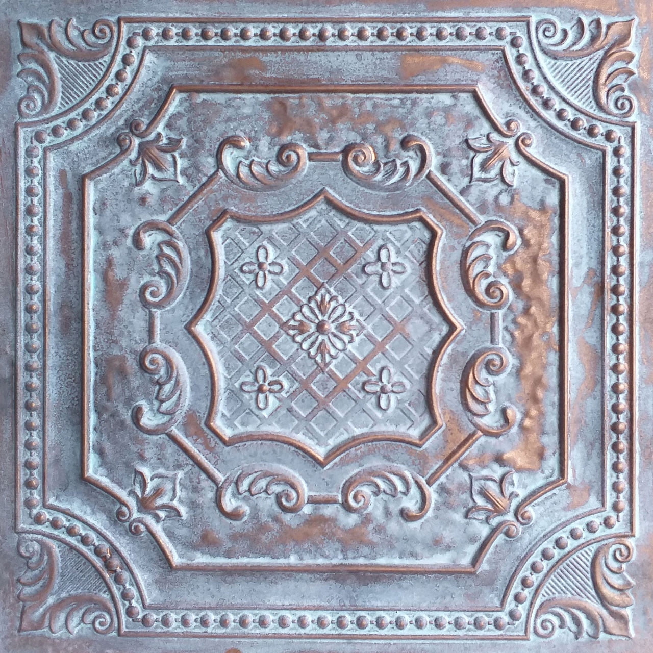 DCT04-Elizabethan Shield 2 ft. x 2 ft. PVC Glue-up or Lay-in Ceiling ...