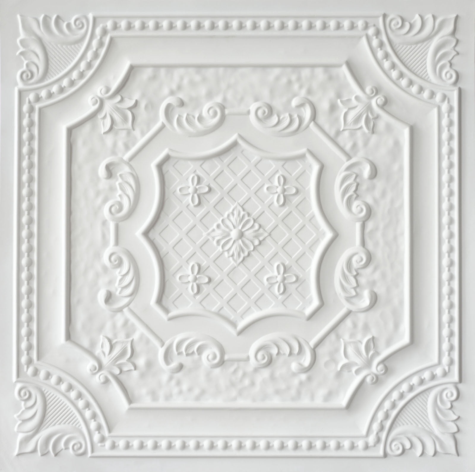 DCT04-Elizabethan Shield 2 ft. x 2 ft. PVC Glue-up or Lay-in Ceiling ...