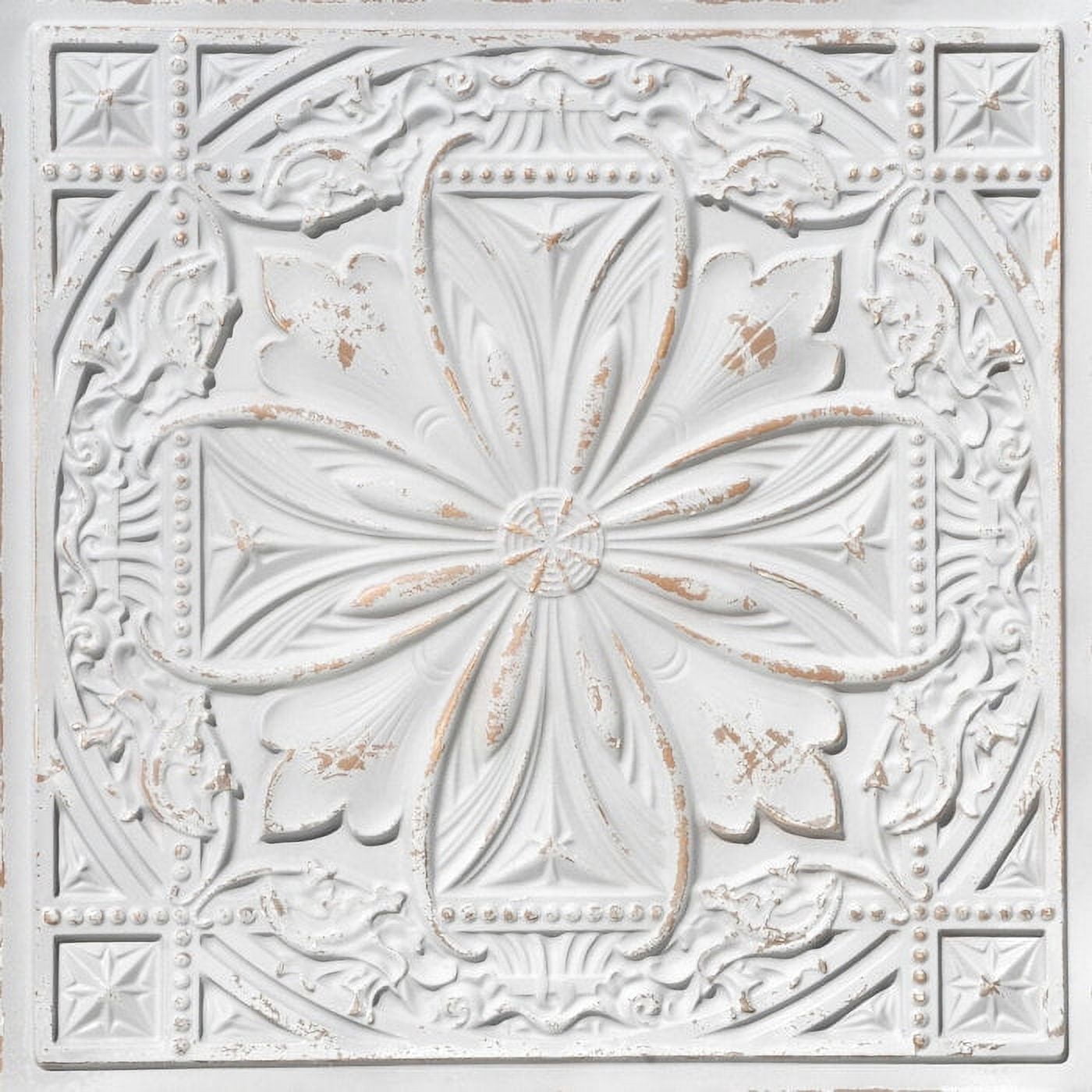 DCT10-Milan 2 ft. x 2 ft. PVC Glue-up or Lay-in Ceiling Tile in Antique ...