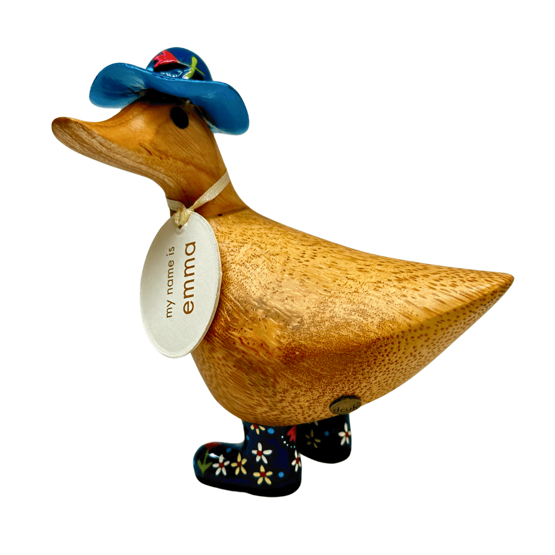 DCUK Ducky Wearing a Grey Floral Hat - Walmart.com