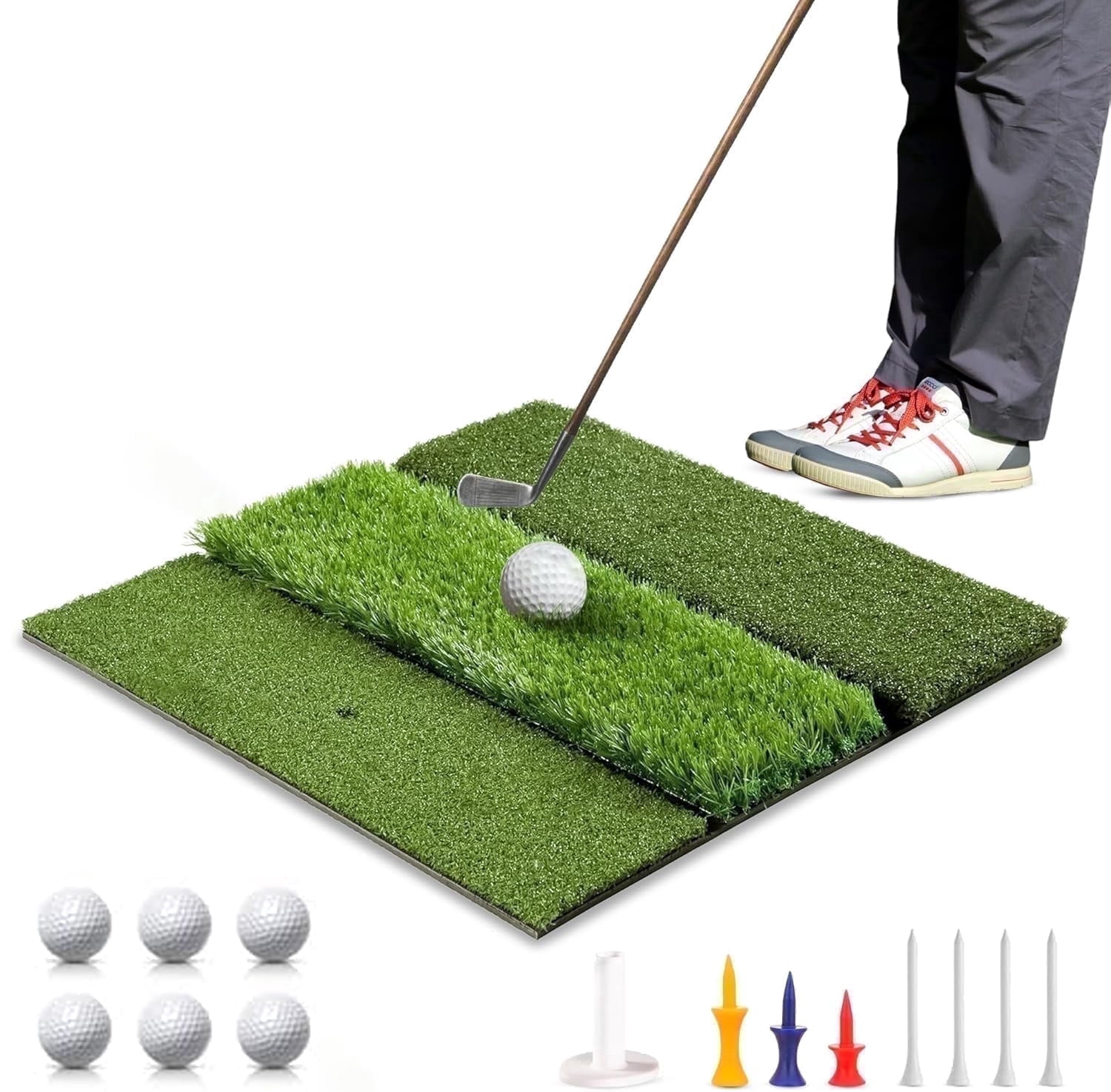 SwingRex 3-in-1 XL 2'x2' Hitting Thickened Artificial Turf Practice ...