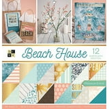 DCWV Double-Sided Cardstock Stack 12"X12" 36/Pkg-Beach House W/Gold ...